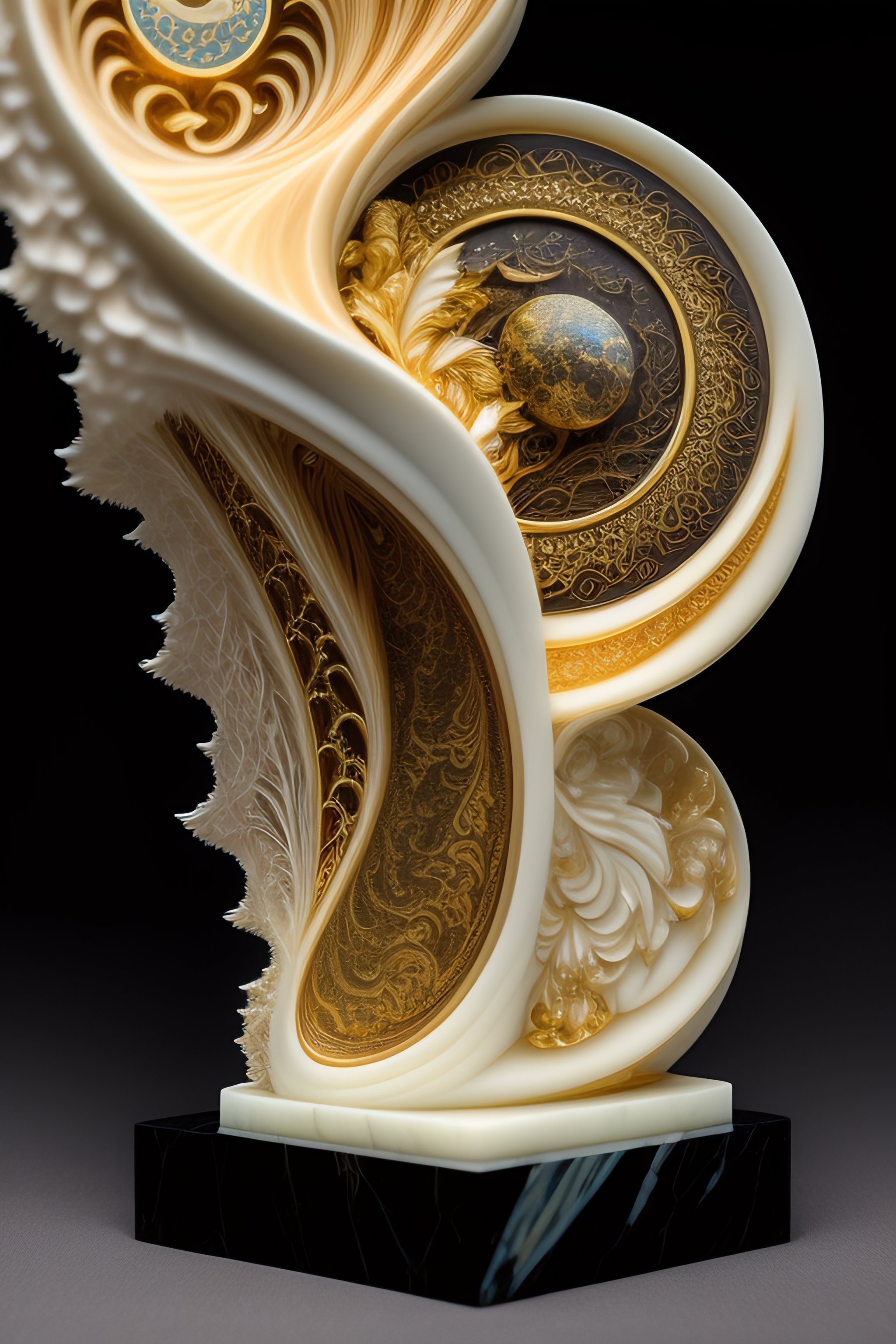 Lexica - Marble sculpture of batman, dripping, mandelbulb, oil, melting ...