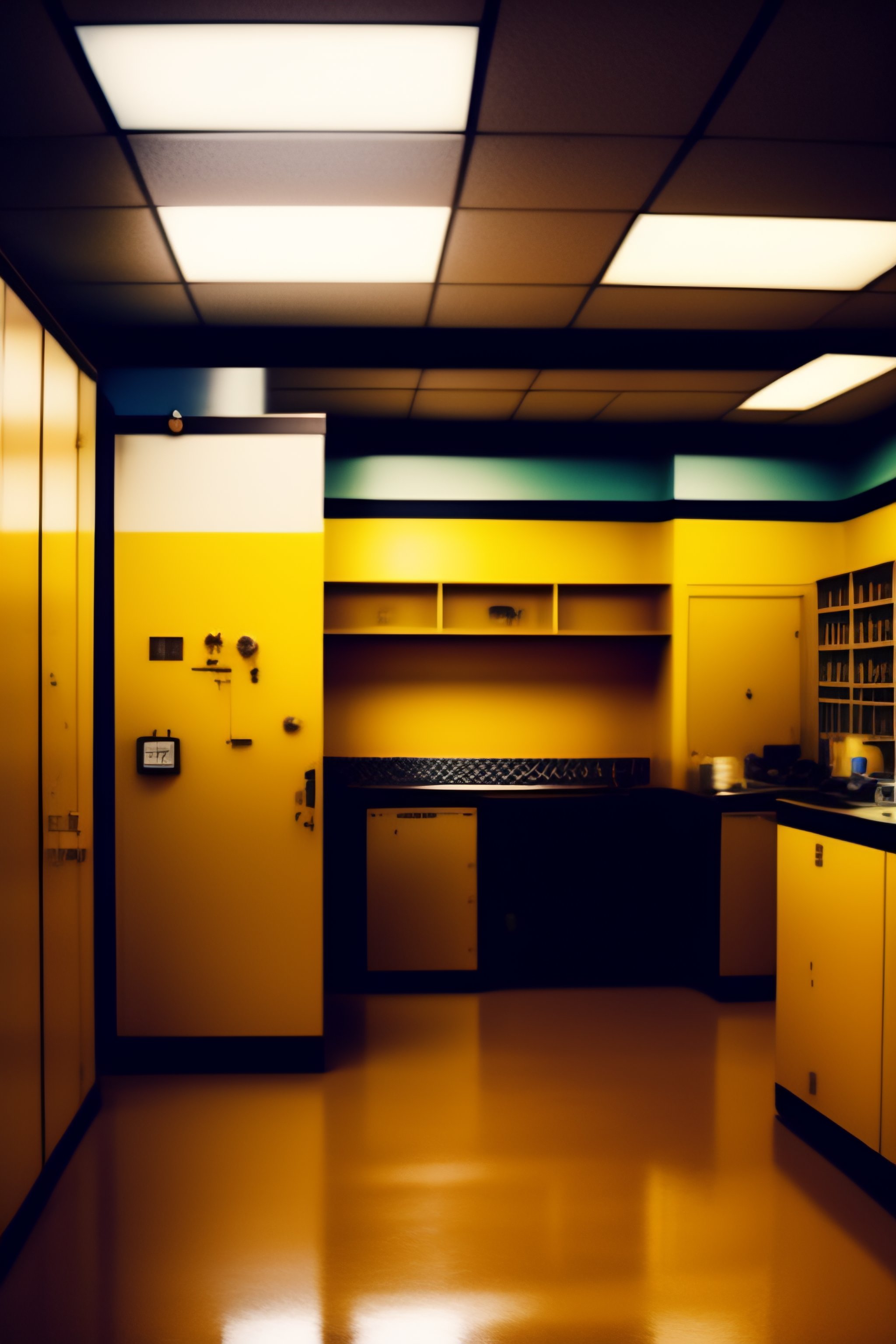 Lexica - Low quality photograph liminal space empty high school ...