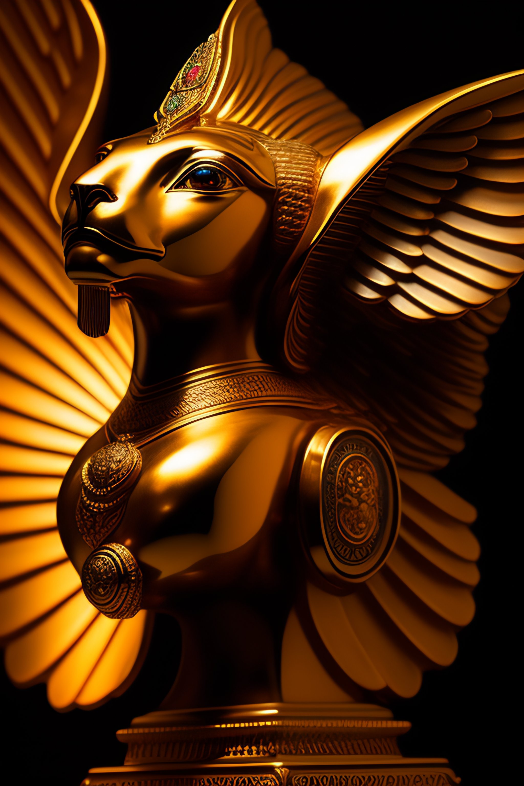 Lexica - Masterpiece sculpture of an ornate bejeweled mechanical robot ...