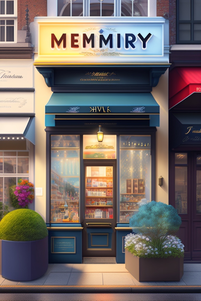 Lexica - The Memory Artist, a young artist, shop, city, urban area