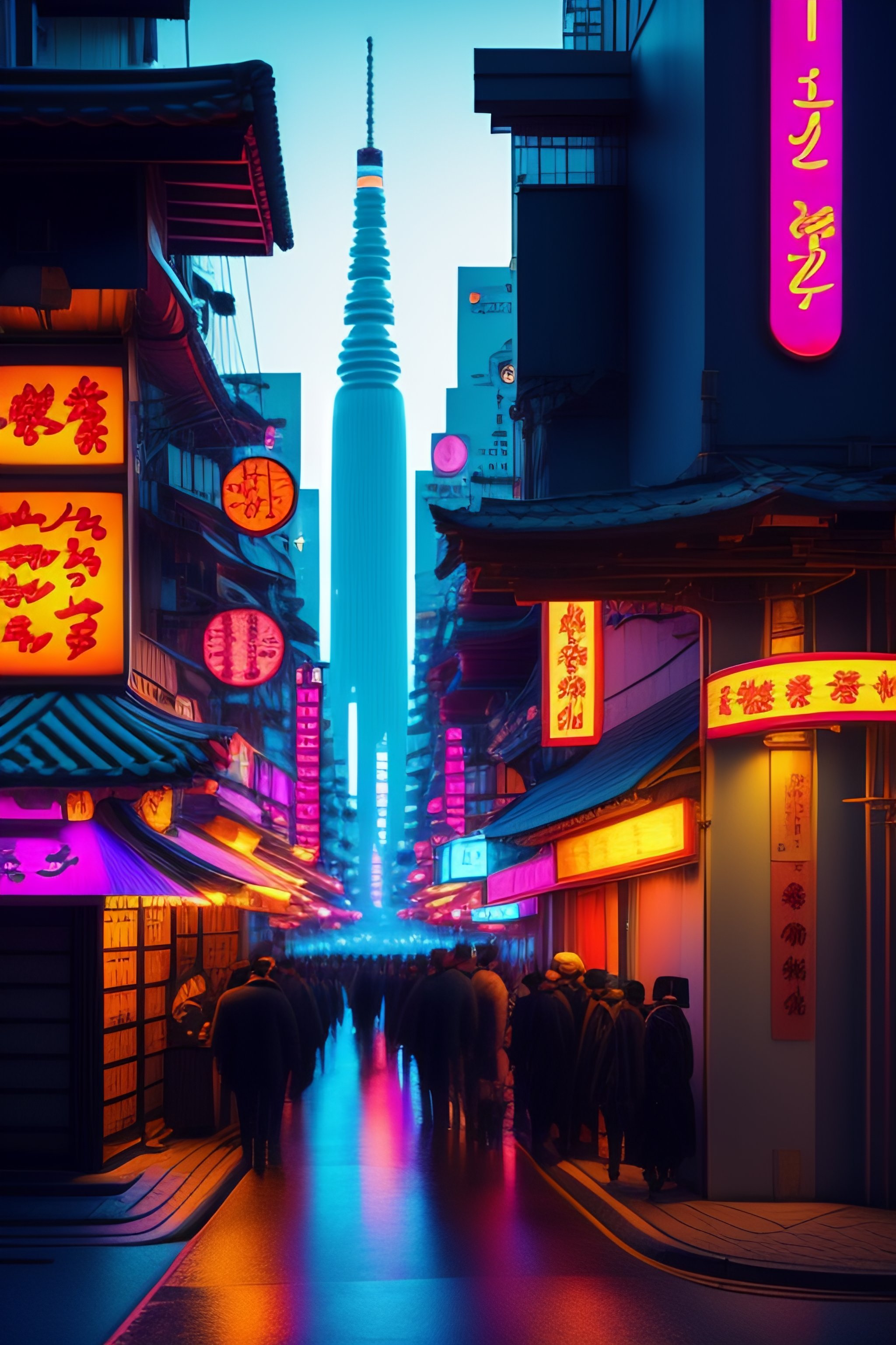 Lexica - Neon city , high resolution , very detailed, crowded, japan