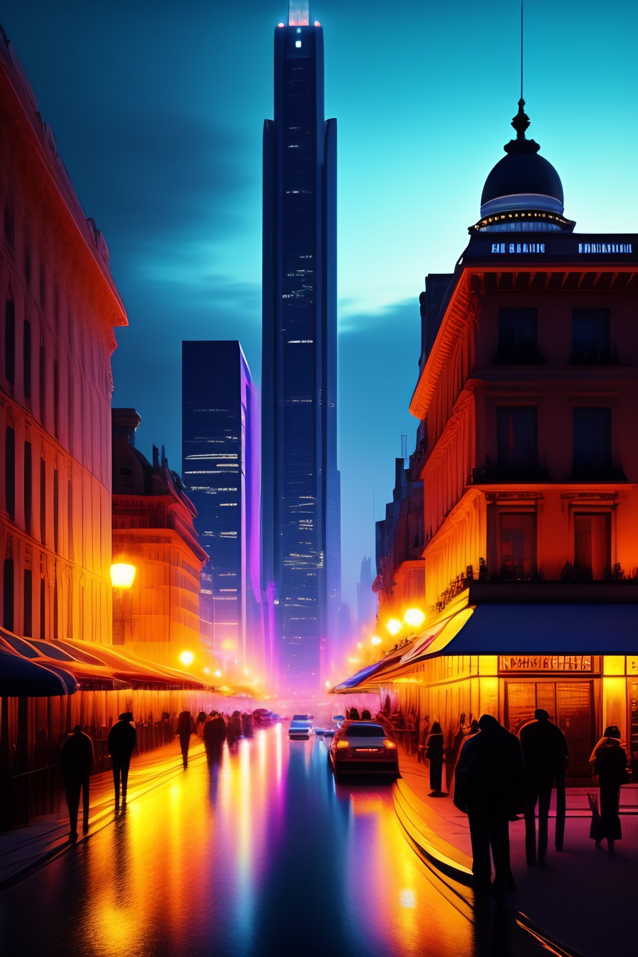 Lexica - Midnight cityscape