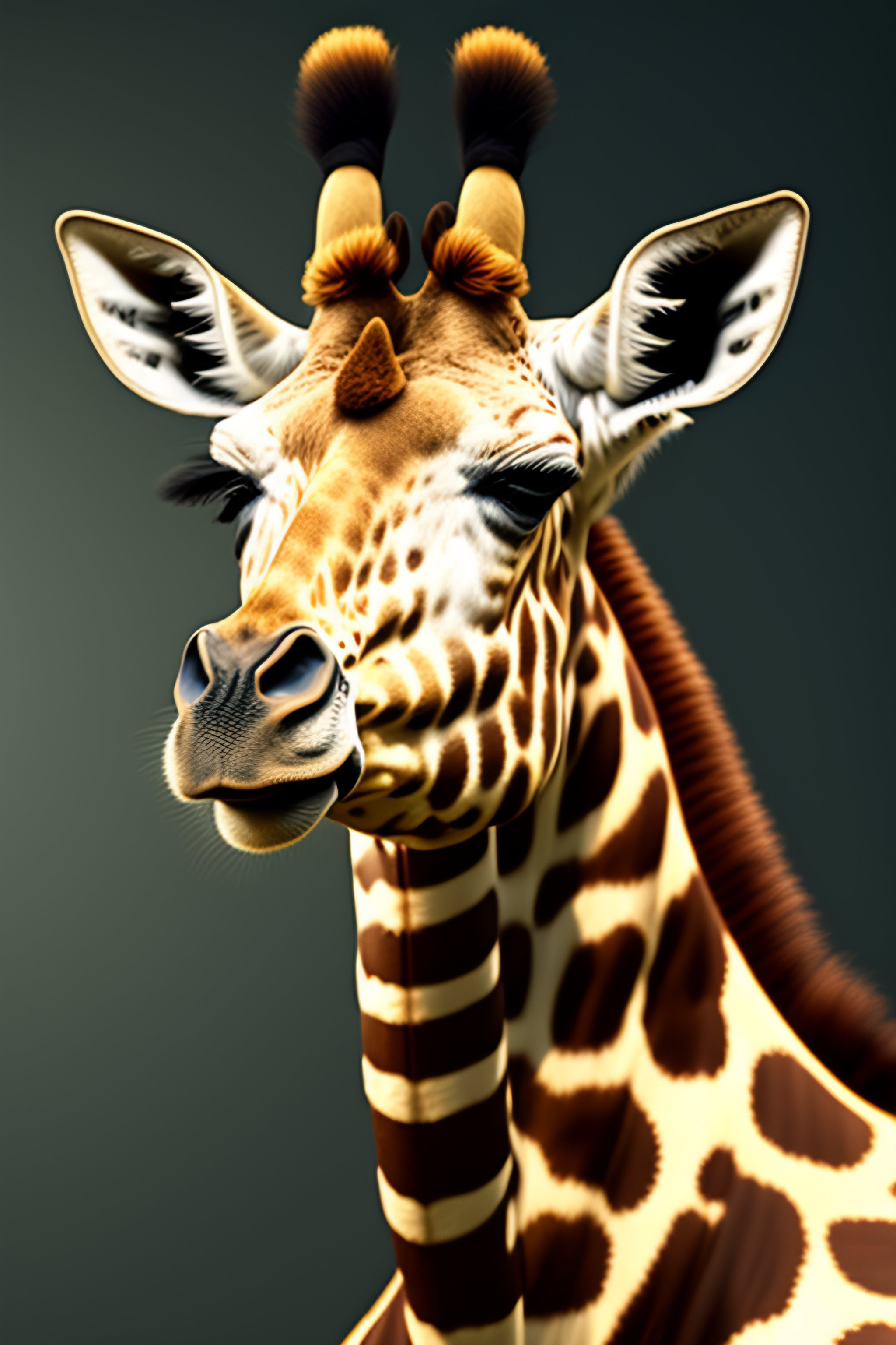 Lexica - Portrait of Napoleon as a giraffe
