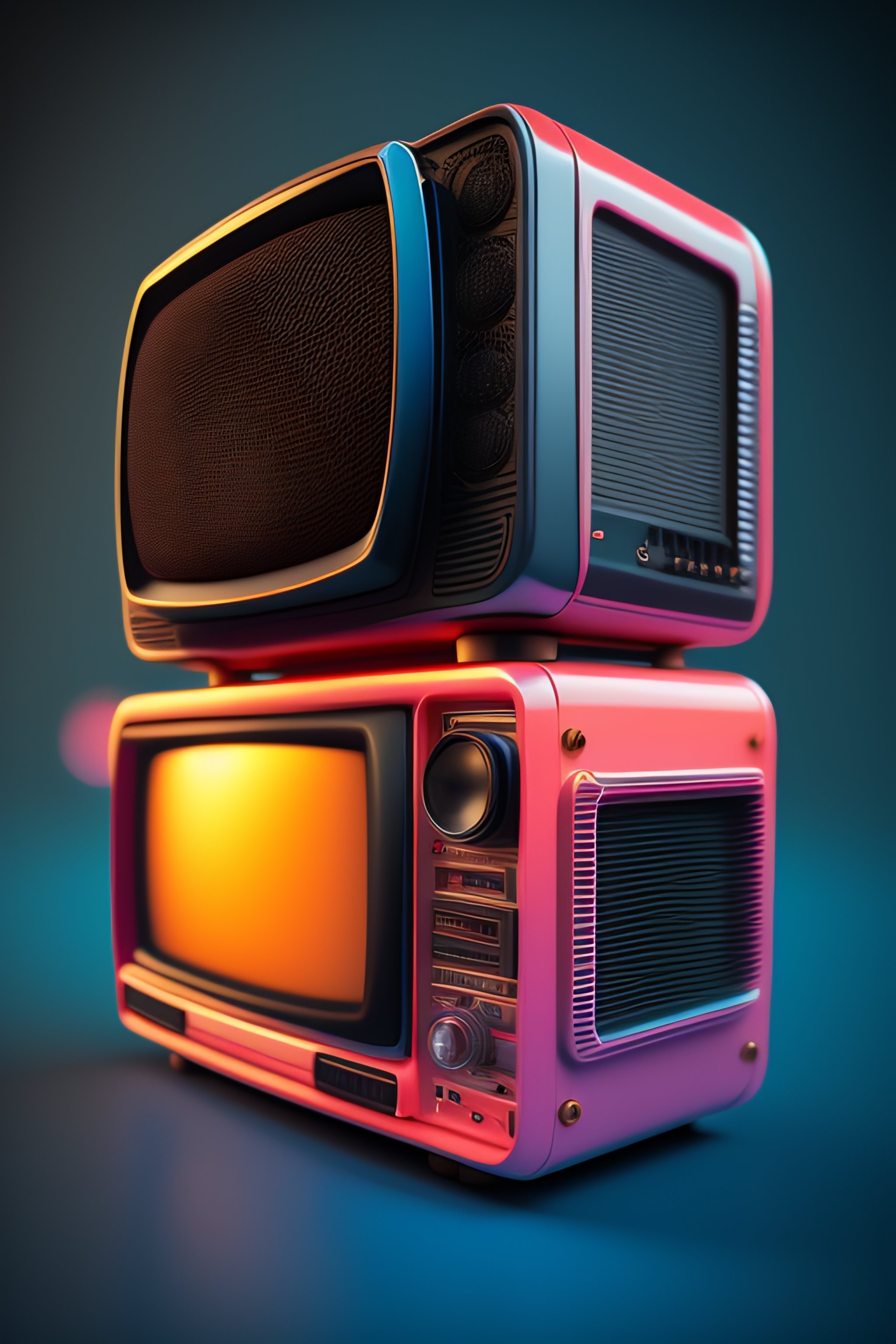Lexica - Vintage tv, 1990s, c4d render, vaporwave, product photography ...