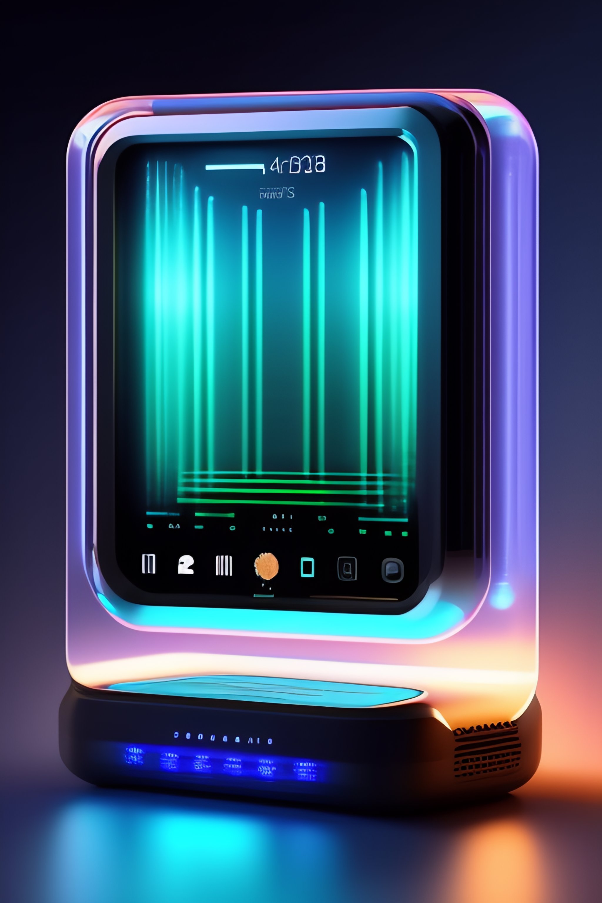 Lexica - Futuristic hologram interface with 6 layers, holographic sci ...