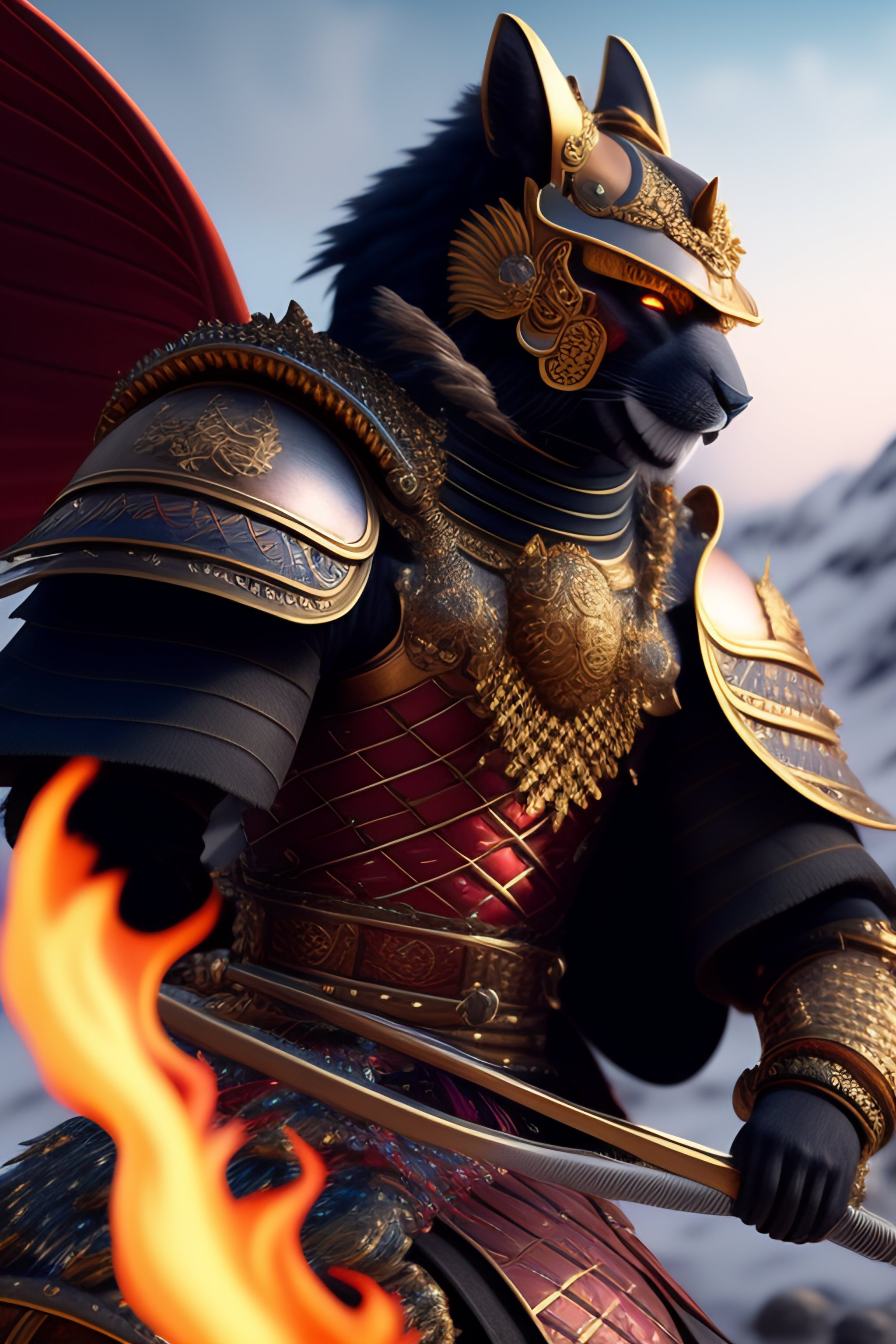 Steampunk Samurai Wallpaper