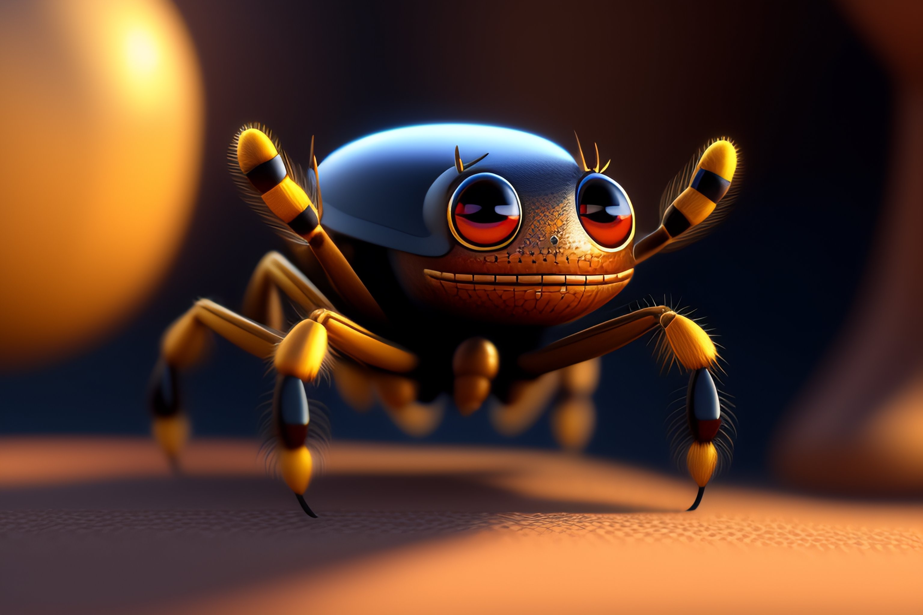 Lexica - Cute adorable little Mayan Spider waving and smiling greeting ...