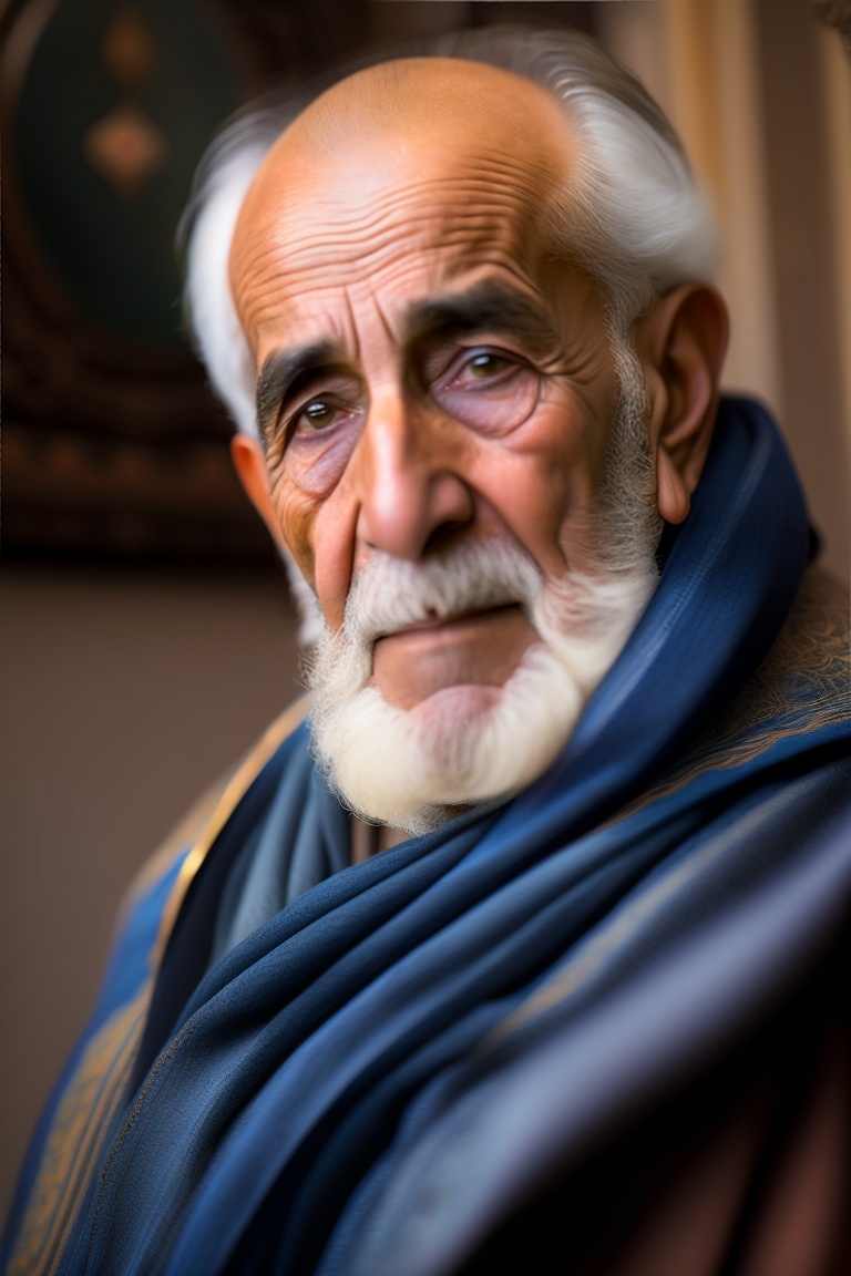 Lexica - An elderly man, Arabic and Muslim, bears the signs of piety ...