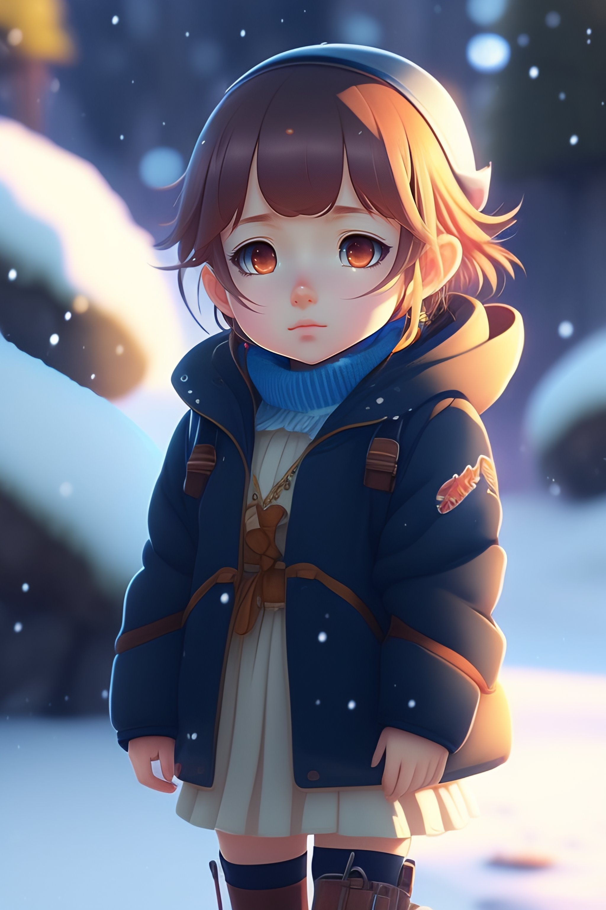 Lexica - Create a high resolution artwork of lofi , Anime Little Girl ...
