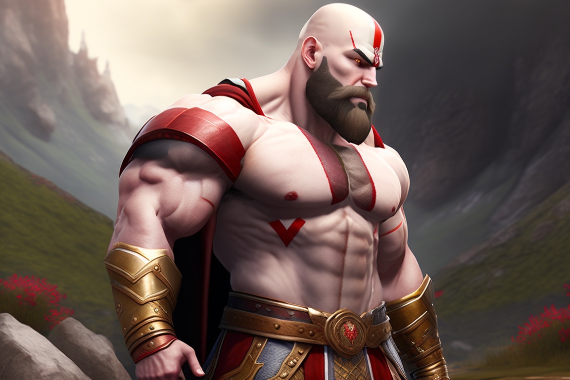 Lexica - Kratos from From god of war, full body picture, hight quality ...