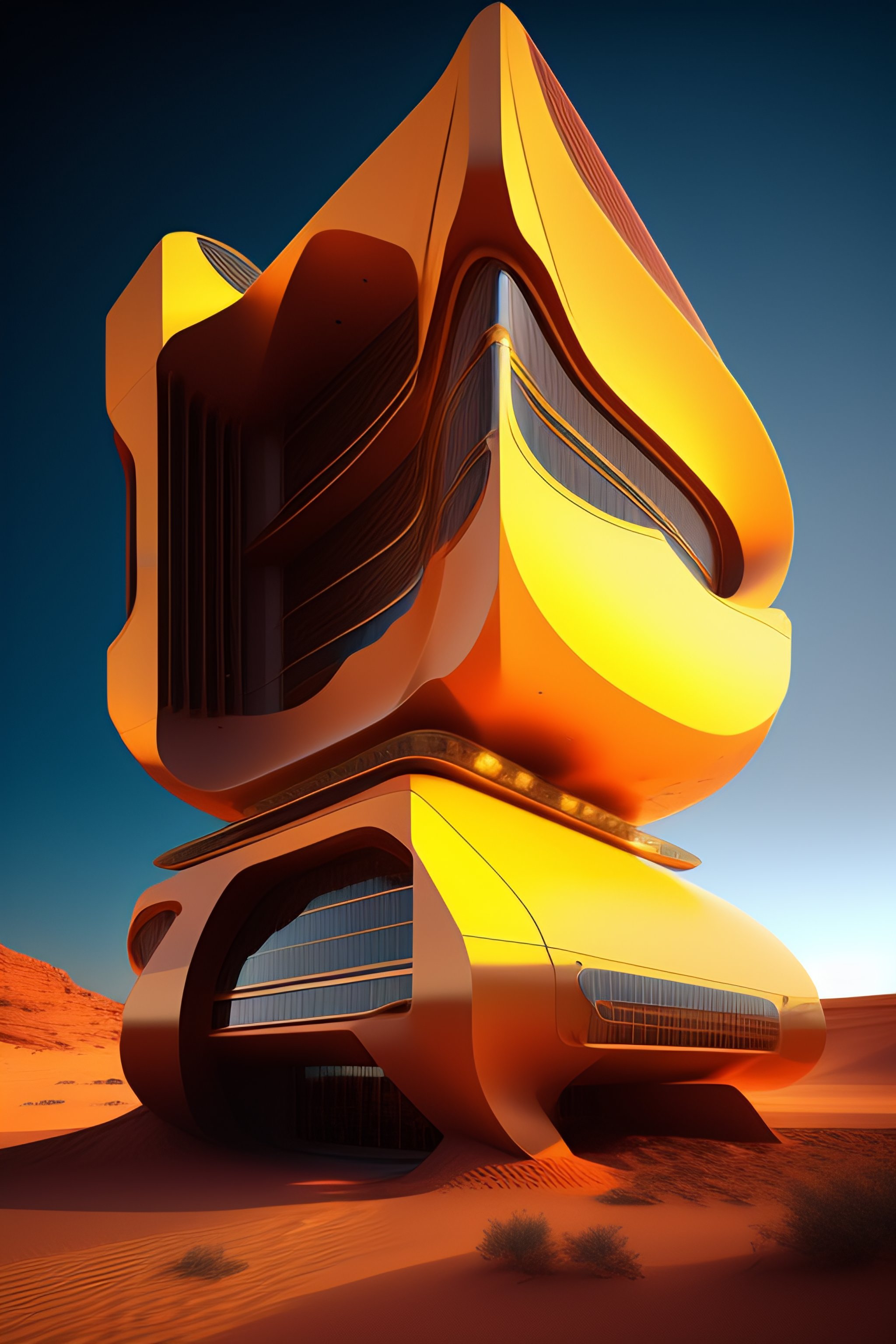 Lexica - Futurist architecture on mars cinematic light