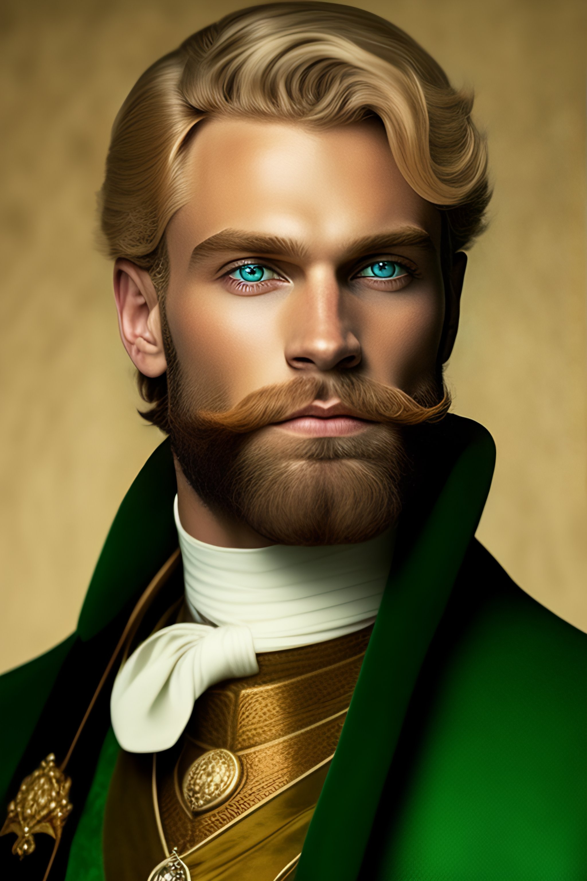 Lexica - Blond man with green eyes human prince of the victorian ...