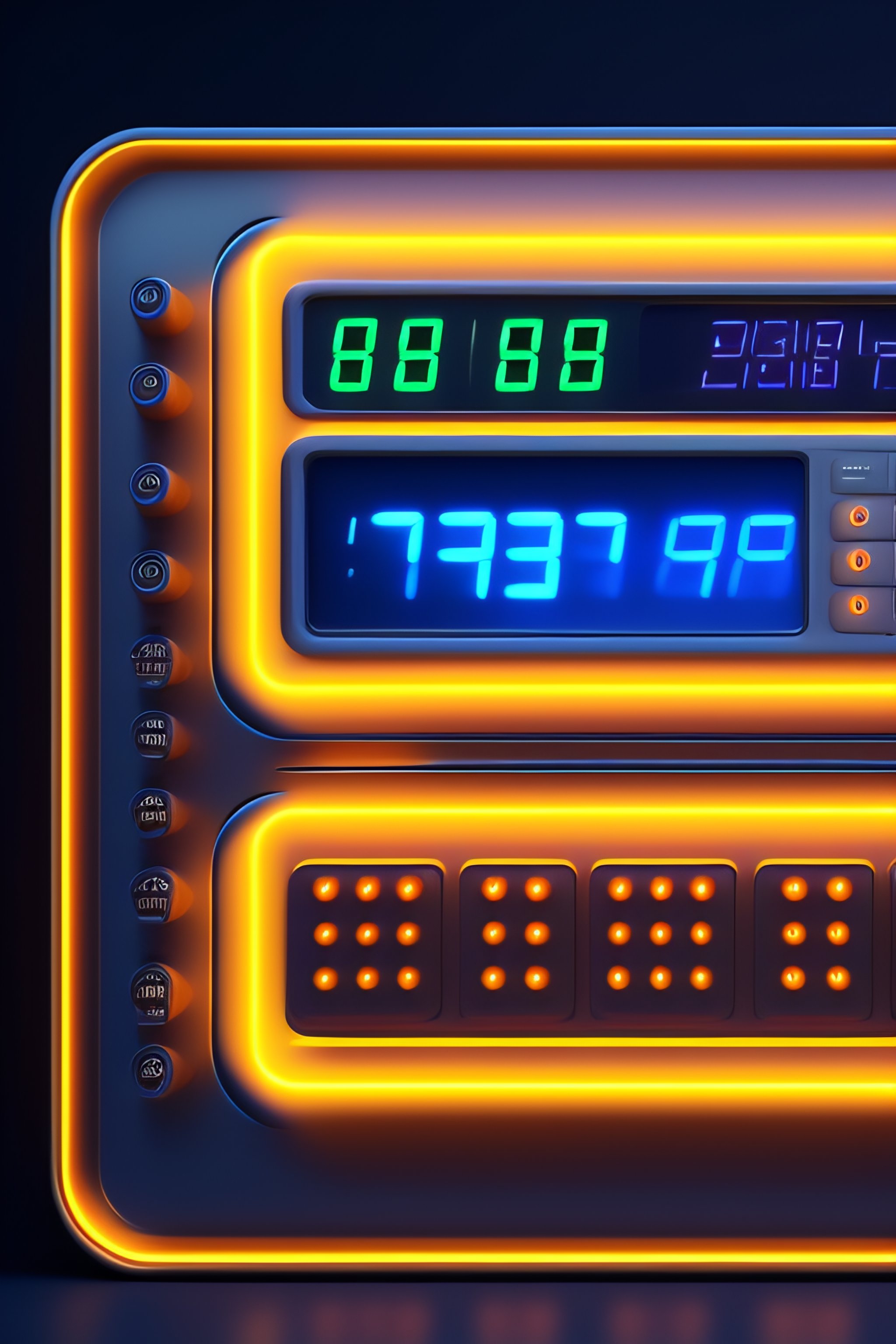 Lexica - Realistic 3D render of a futuristic digital control panel ...