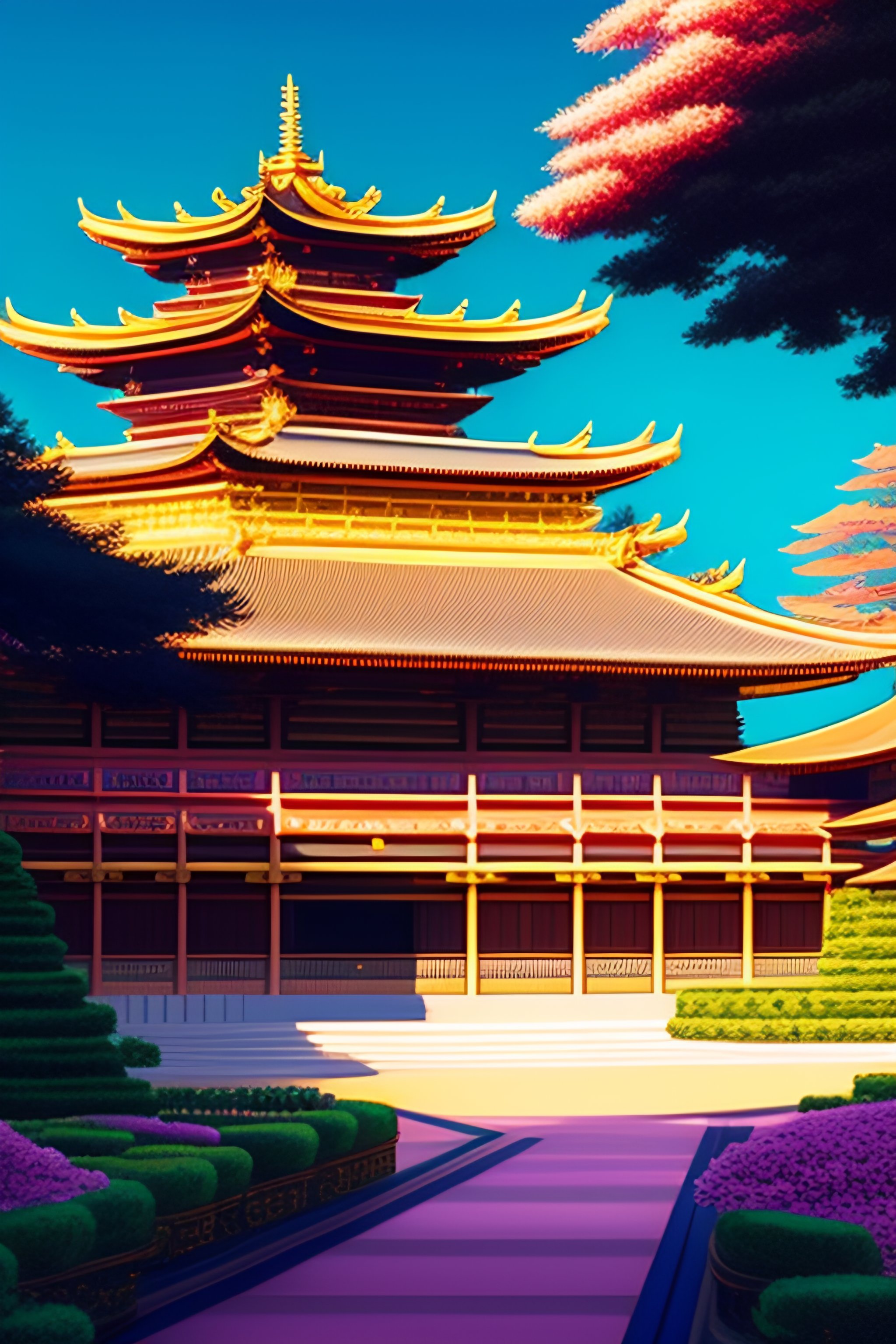 Lexica - Historical manga style. A grand, ornate palace with a sweeping ...