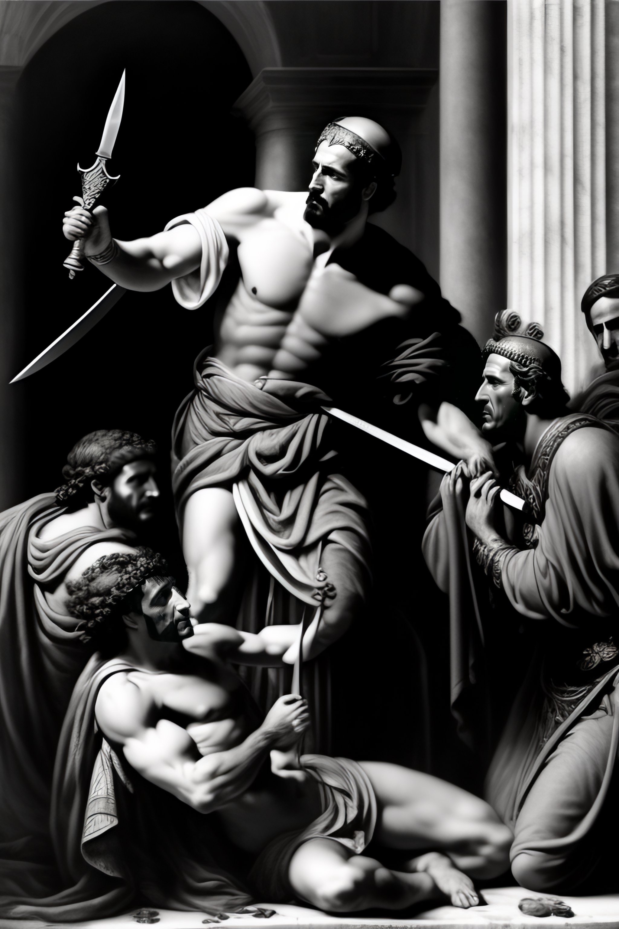 Lexica - Julius Caesar being stabbed to death with a knife in the back ...