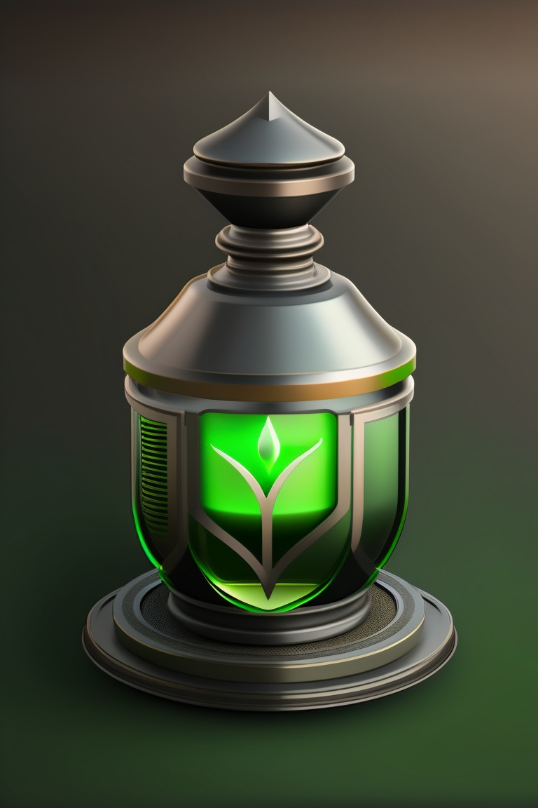 Lexica - Elixir liquid green rpg, icon rpg, background gray
