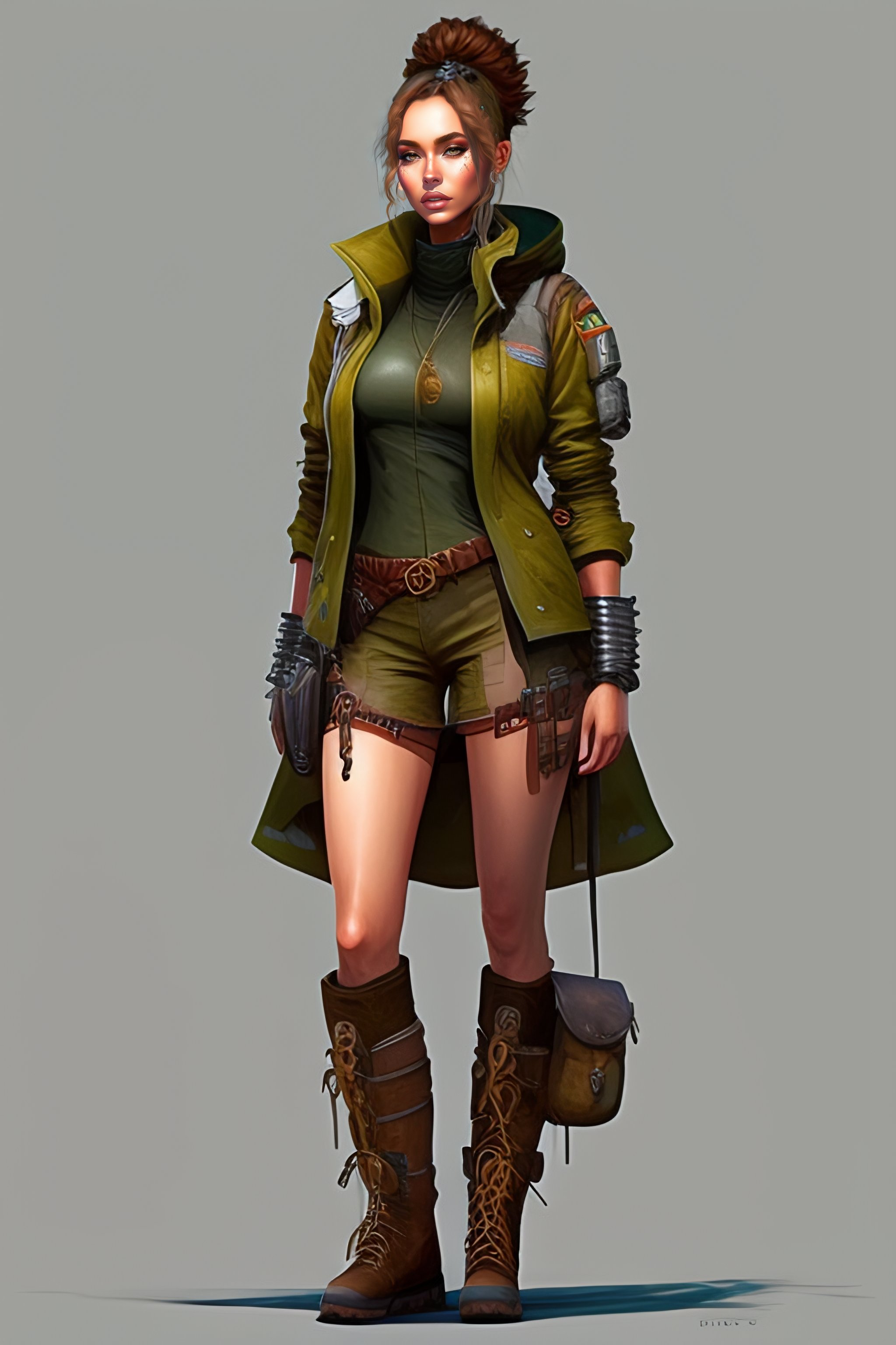 Lexica - Concept art of woman post apocalyptic apocalypse outfit, park ...