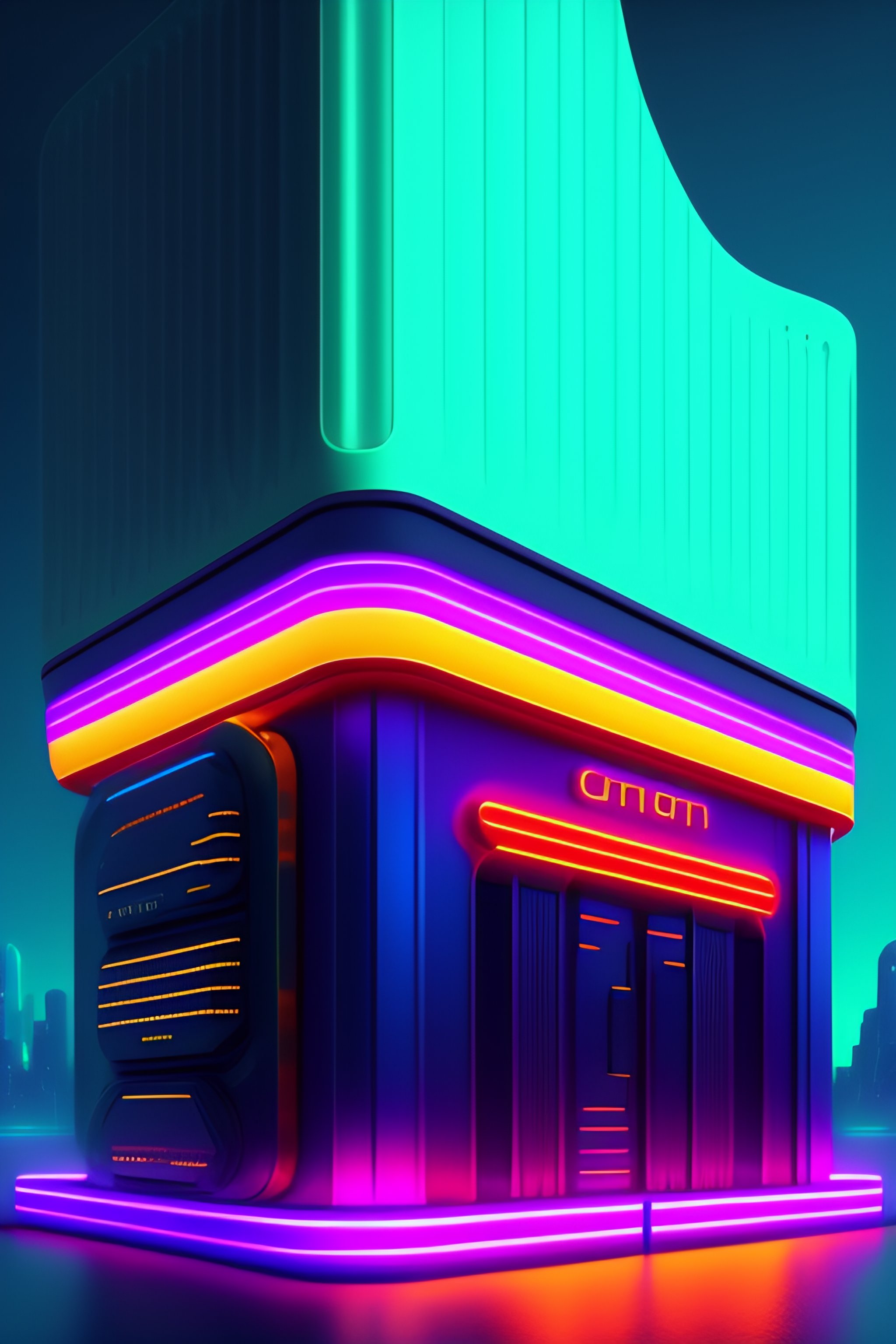 Lexica - Server neon scifi