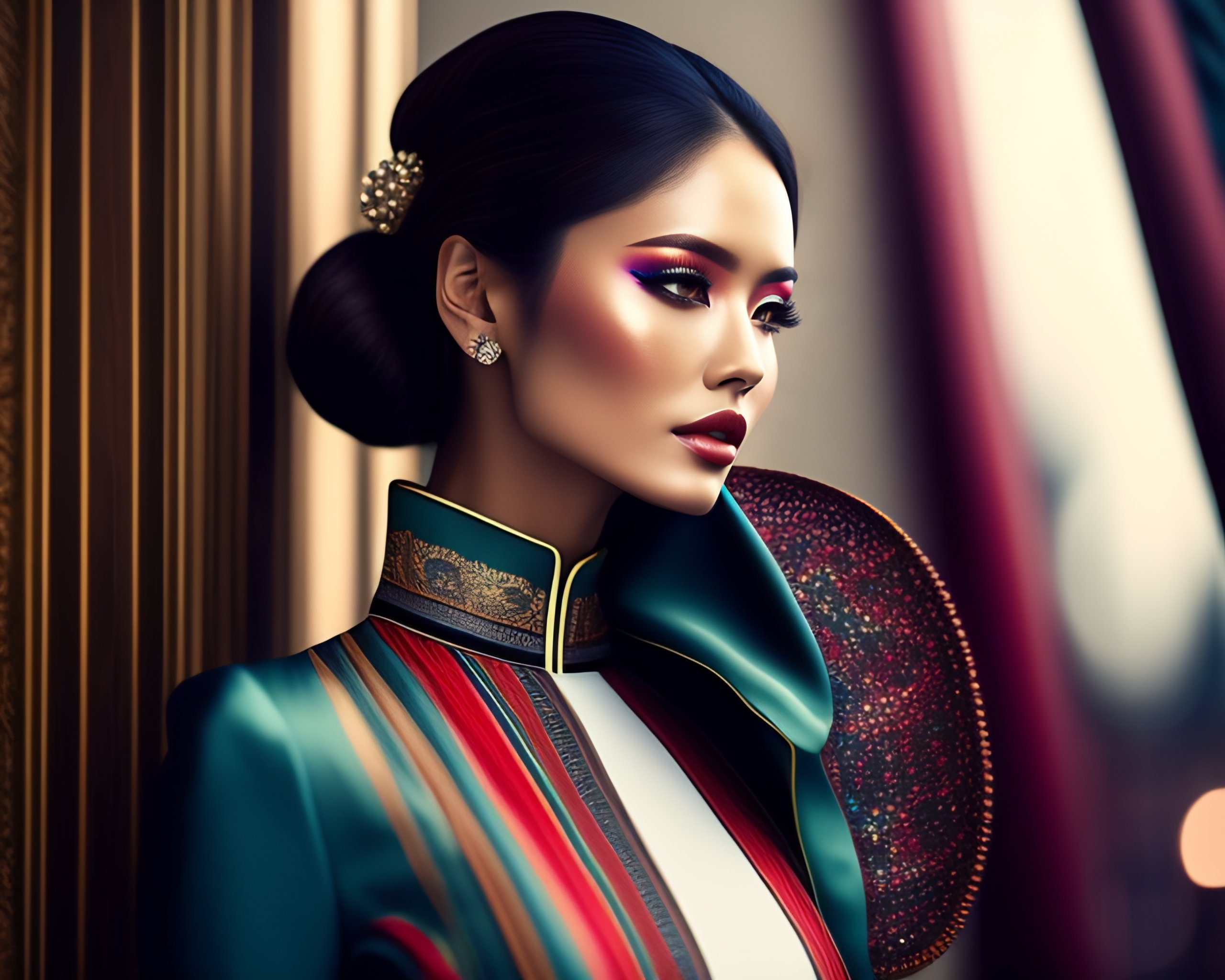 Lexica - Conceptual artistic digital printed fashionable dree on beauty ...