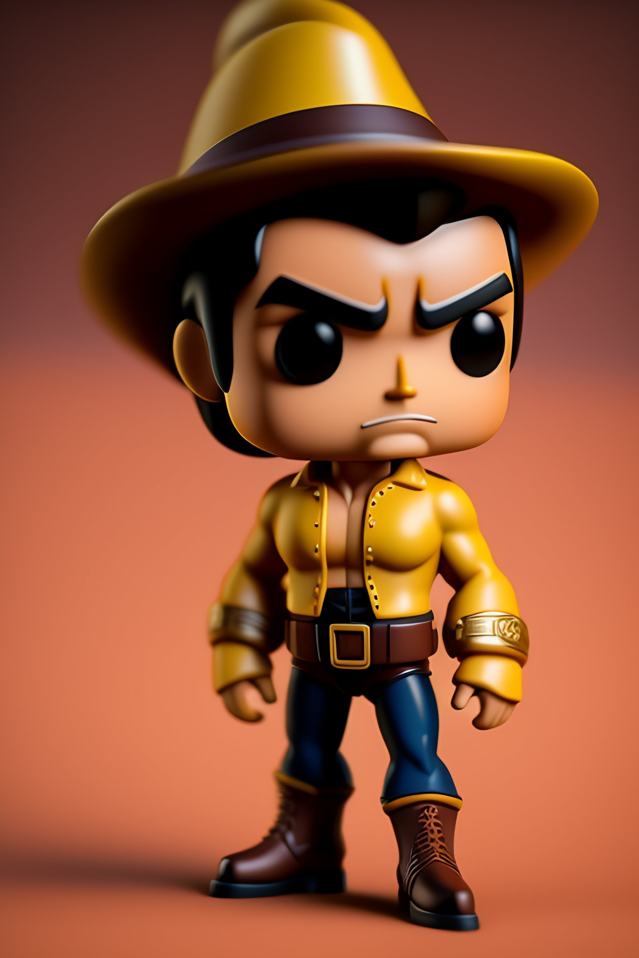 Lexica - Full body 3d render of funko pop lucky luke