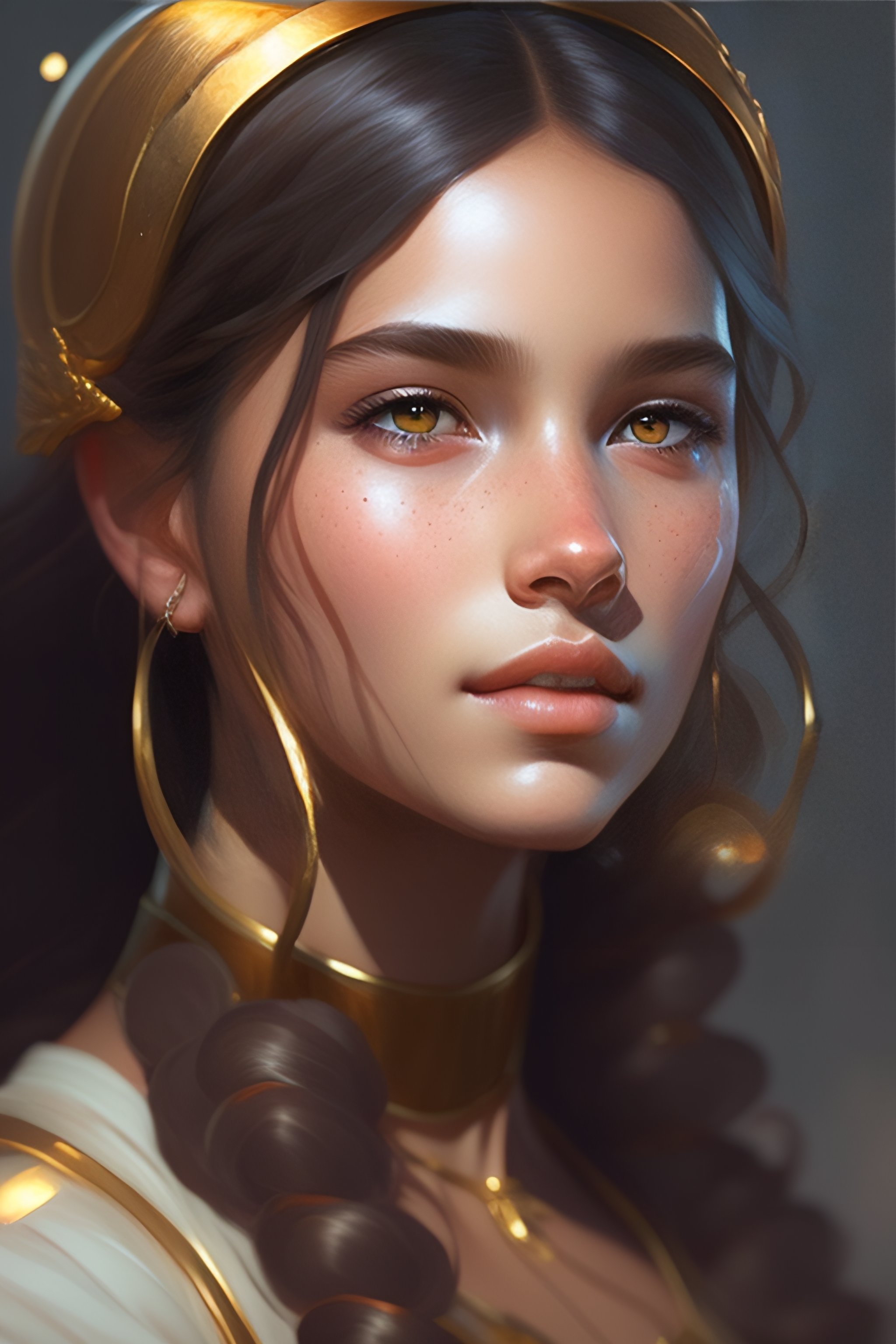 Lexica - A detailed portrait of the goddess of youth girl, by greg ...