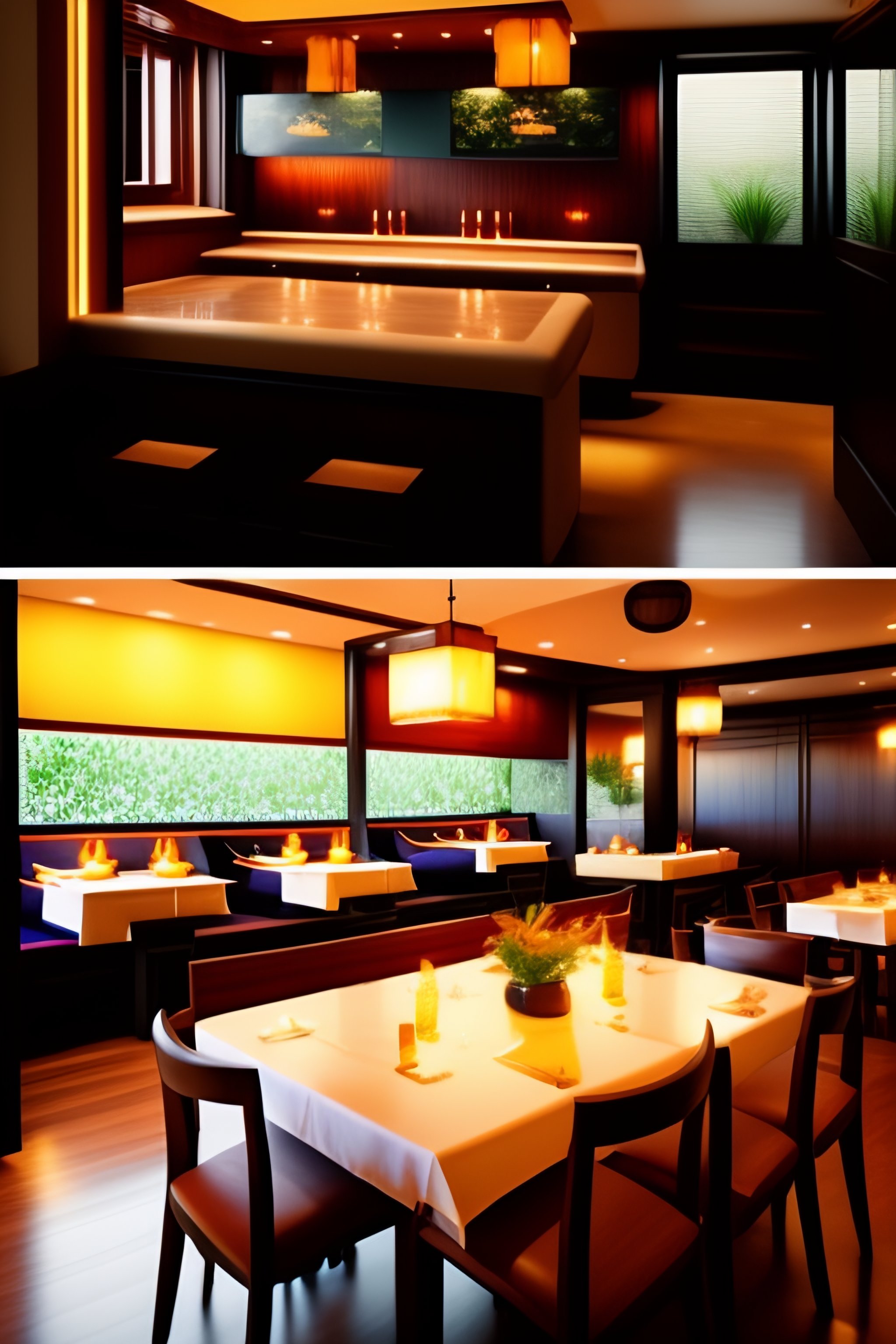 Lexica - An image of an Asian-inspired restaurant or kitchen: To create ...