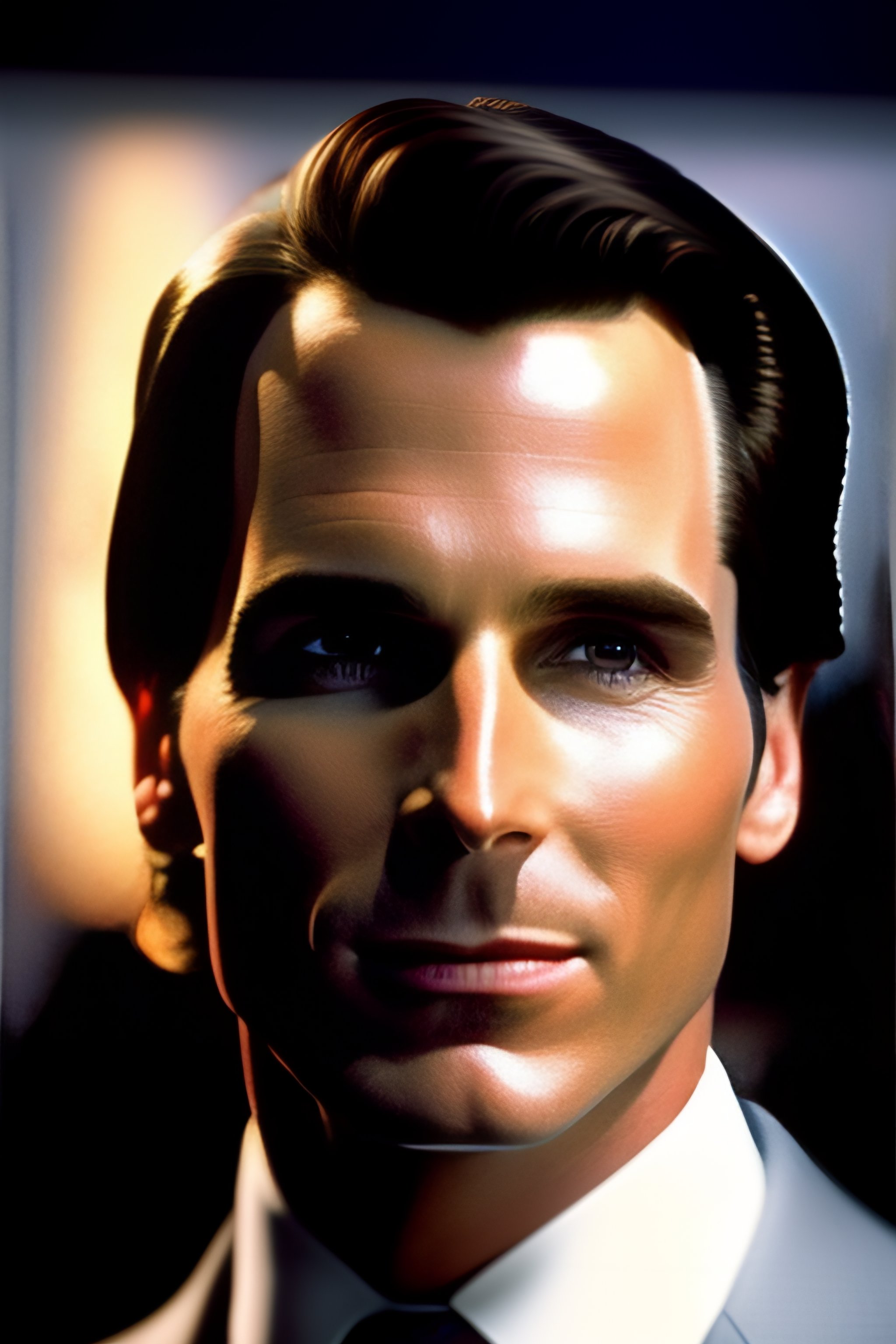 Lexica - Analog style, portrait of Patrick Bateman interpreted by ...