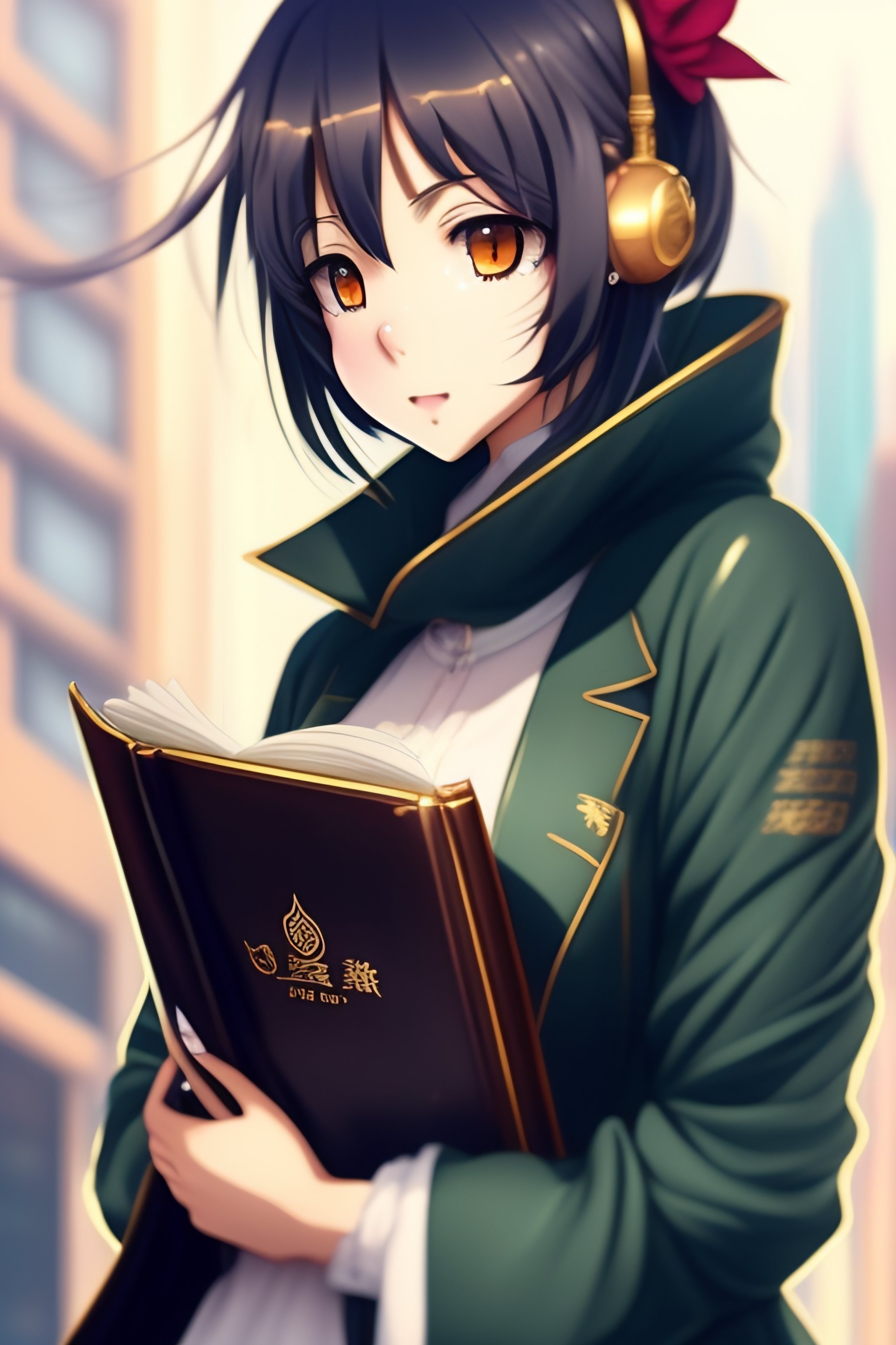 Lexica - Anime style elegant cat in urban outfit, cute fine face ...