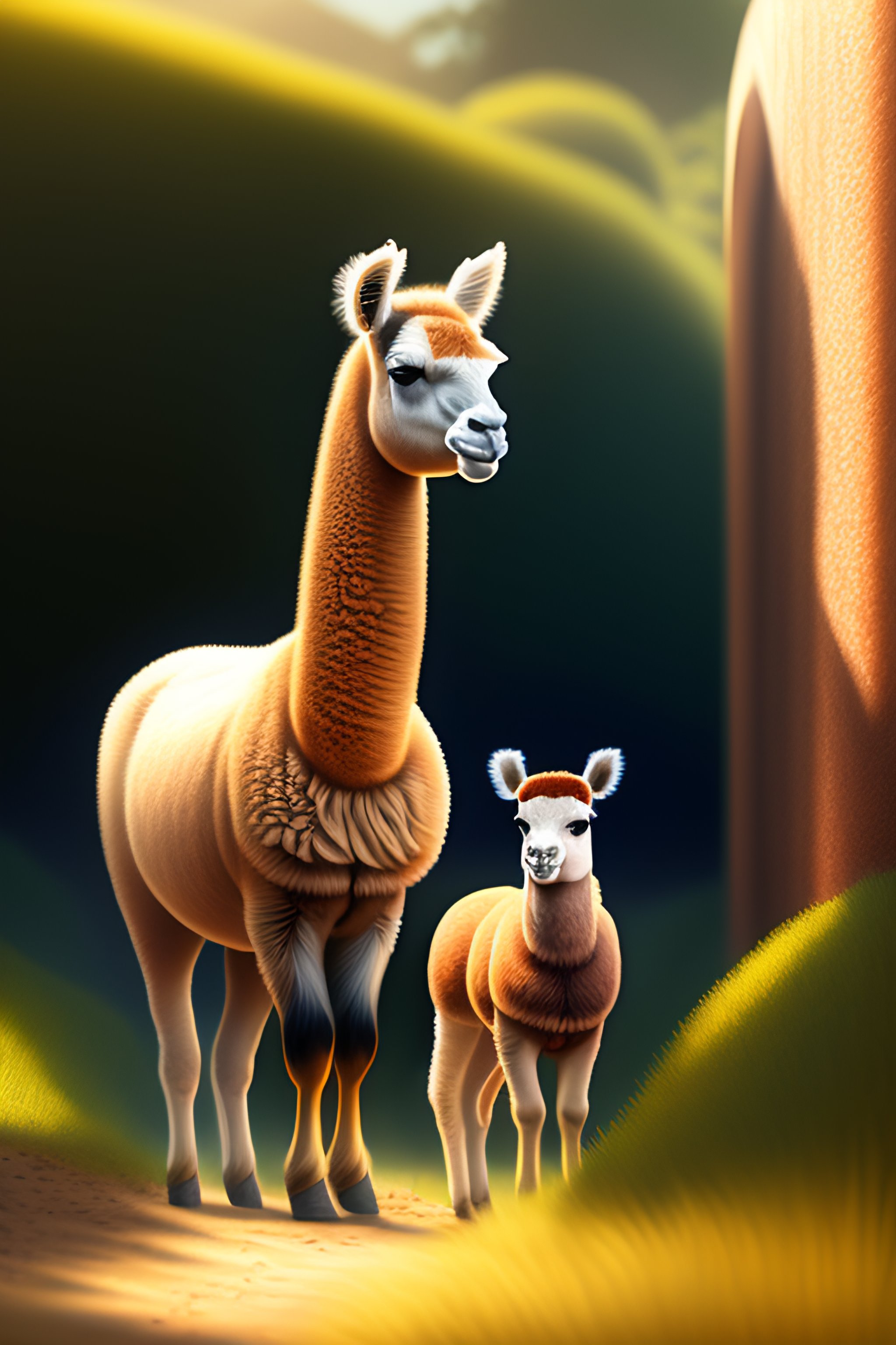 Lexica - Alpacas filling the screen, by disney concept artists, blunt ...