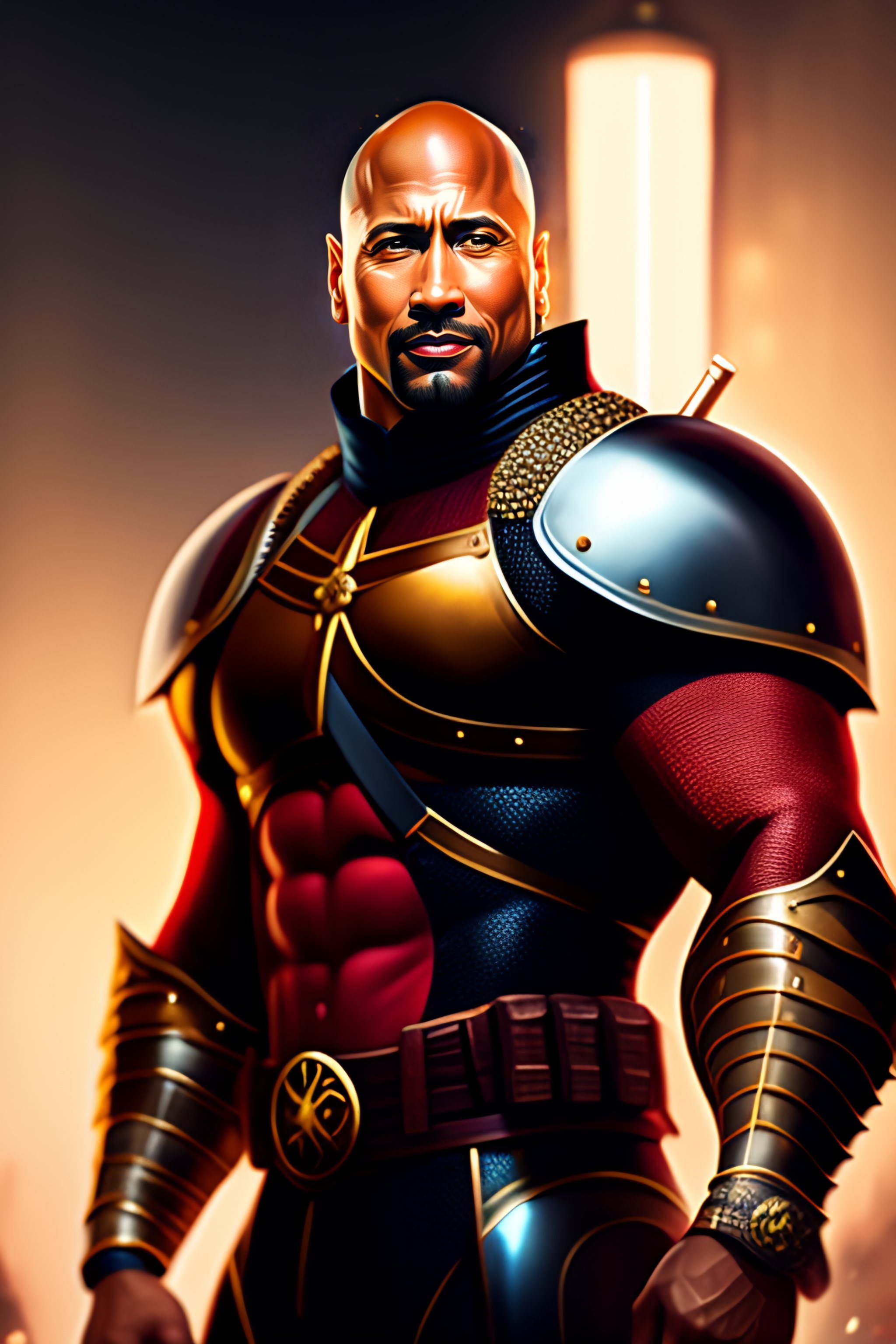 Lexica - Dwayne johnson, Full body potrait extremely muscular deadpool ...