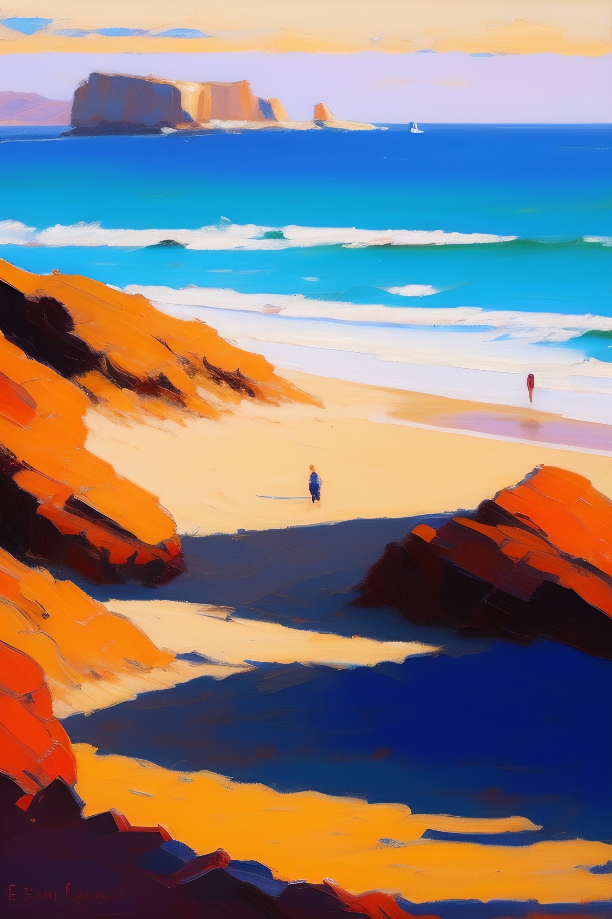 Lexica - "Minimalist Beach Scene Alone", by Erin Hanson, Donato ...