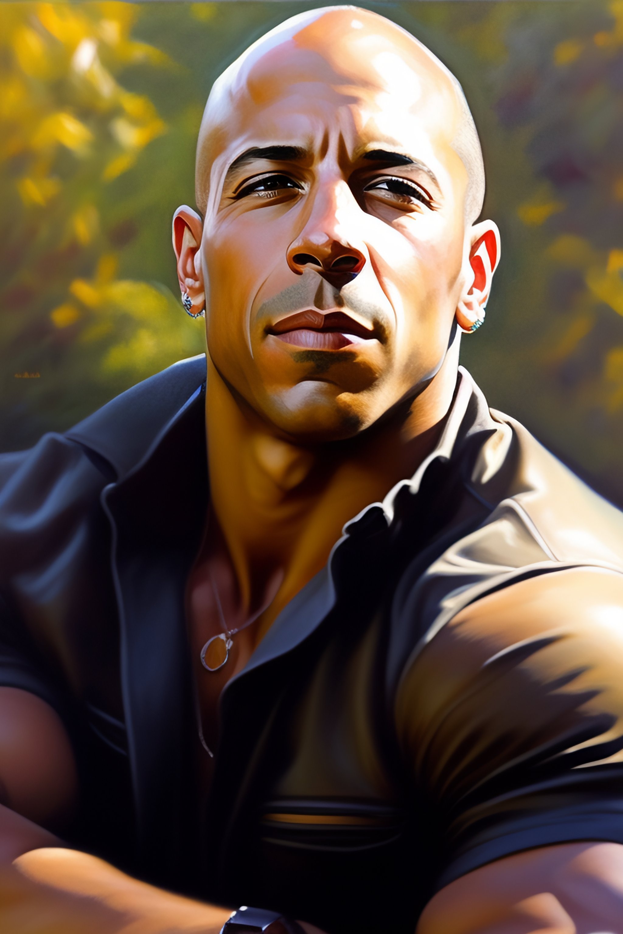 Lexica - A highly detailed beautiful portrait of vin diesel, by gregory ...