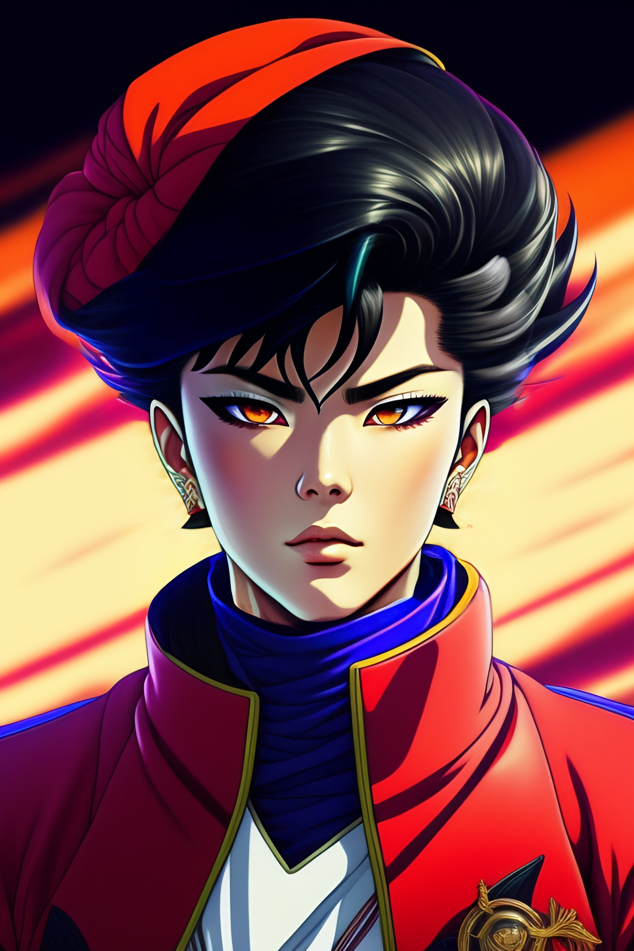 Lexica - Portrait of ninja in stylish haute couture outfit in the style ...