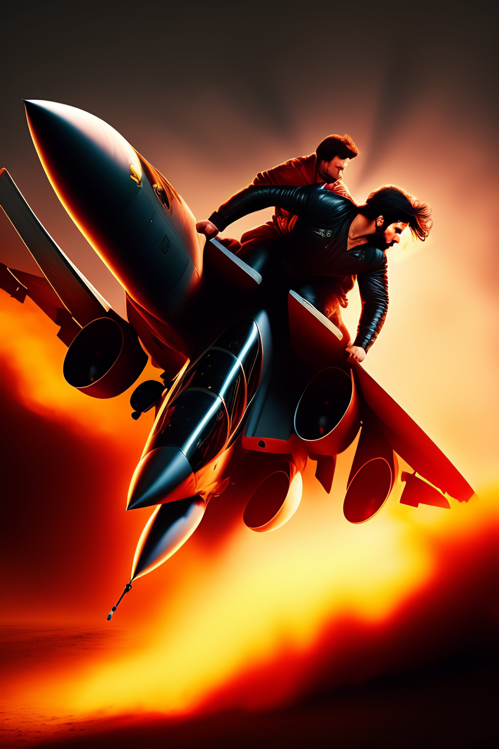 Lexica - Action shot of john rambo in a fighter jet, cinematic lighting ...