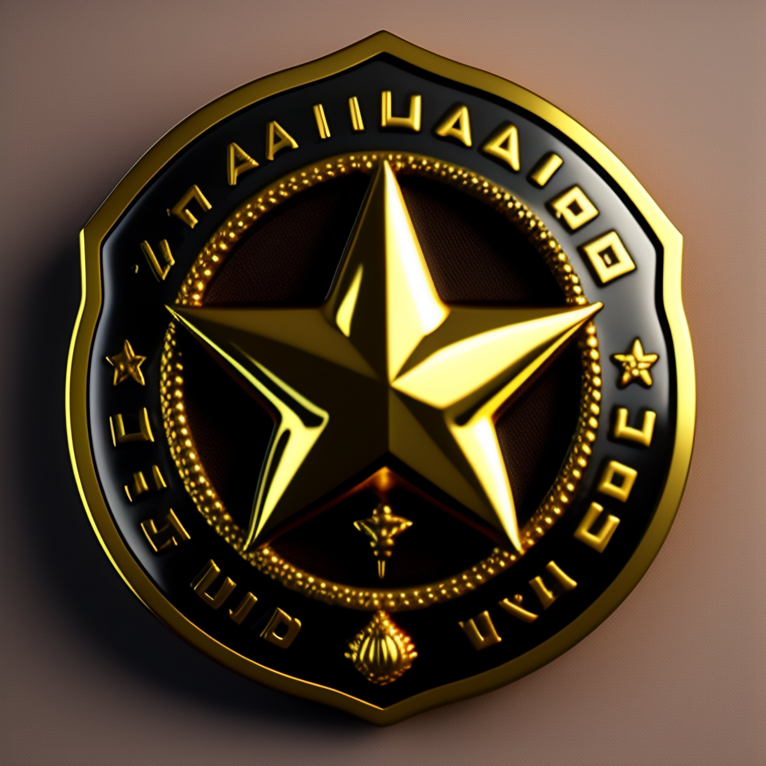 Lexica - Warlord badge made with gold leather and metal, military style ...