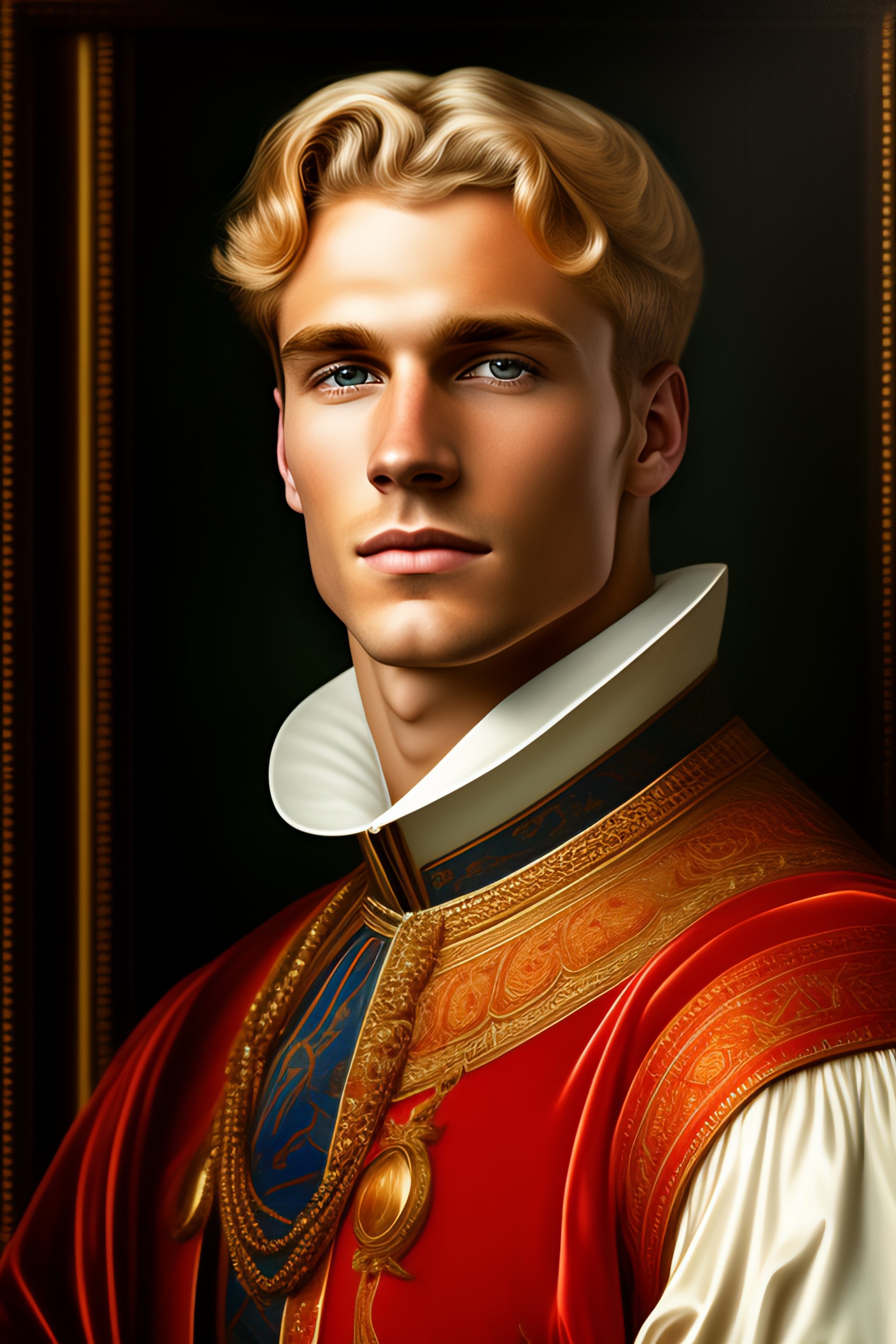 Lexica - Portrait of a handsome blonde young man from the renaissance