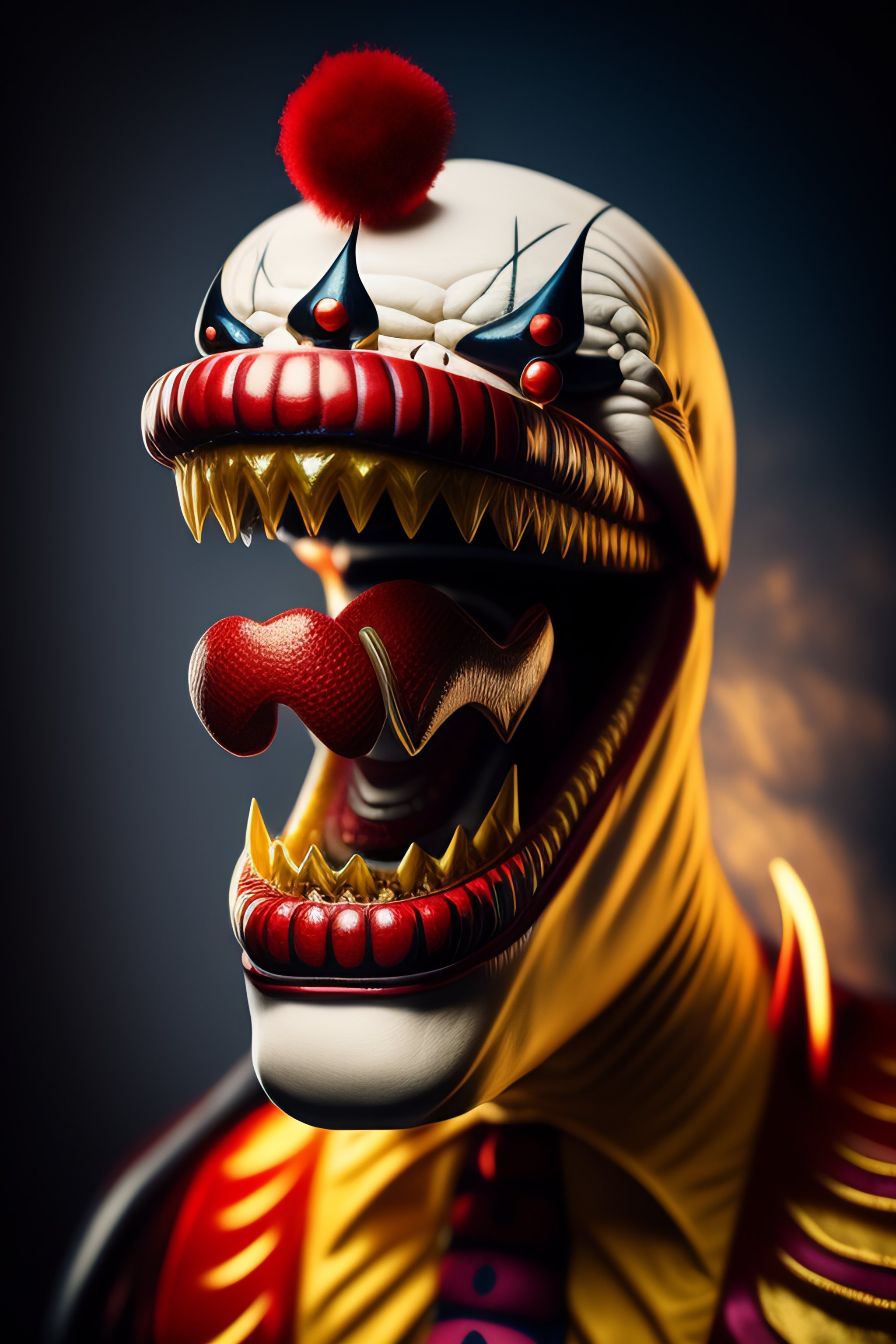 Lexica - Scary clown, clown - spider, big, scary smile, big sharp ...