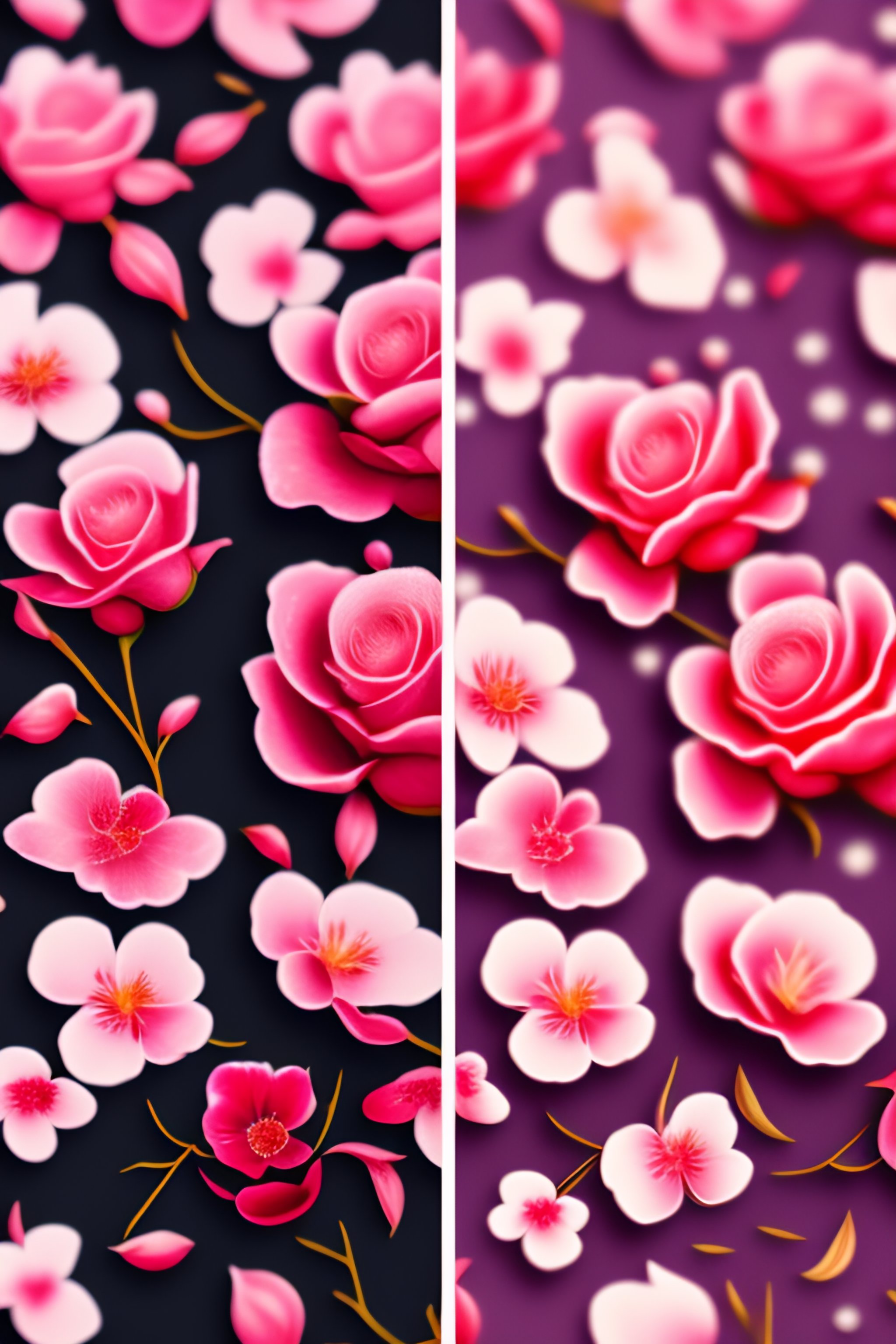 Lexica - "Create a feminine, floral design using cherry blossom. Use an ...