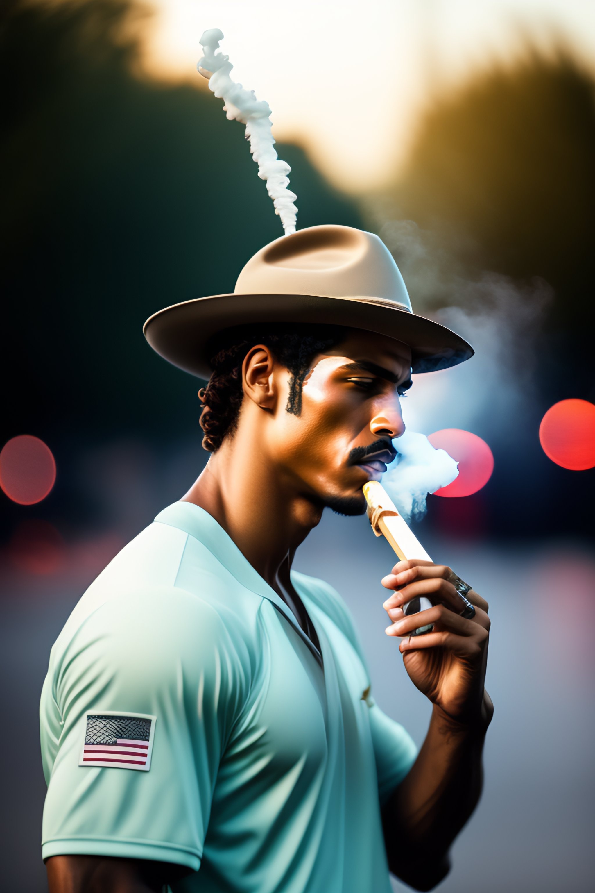 Lexica - Guy smoking a blunt at the bach