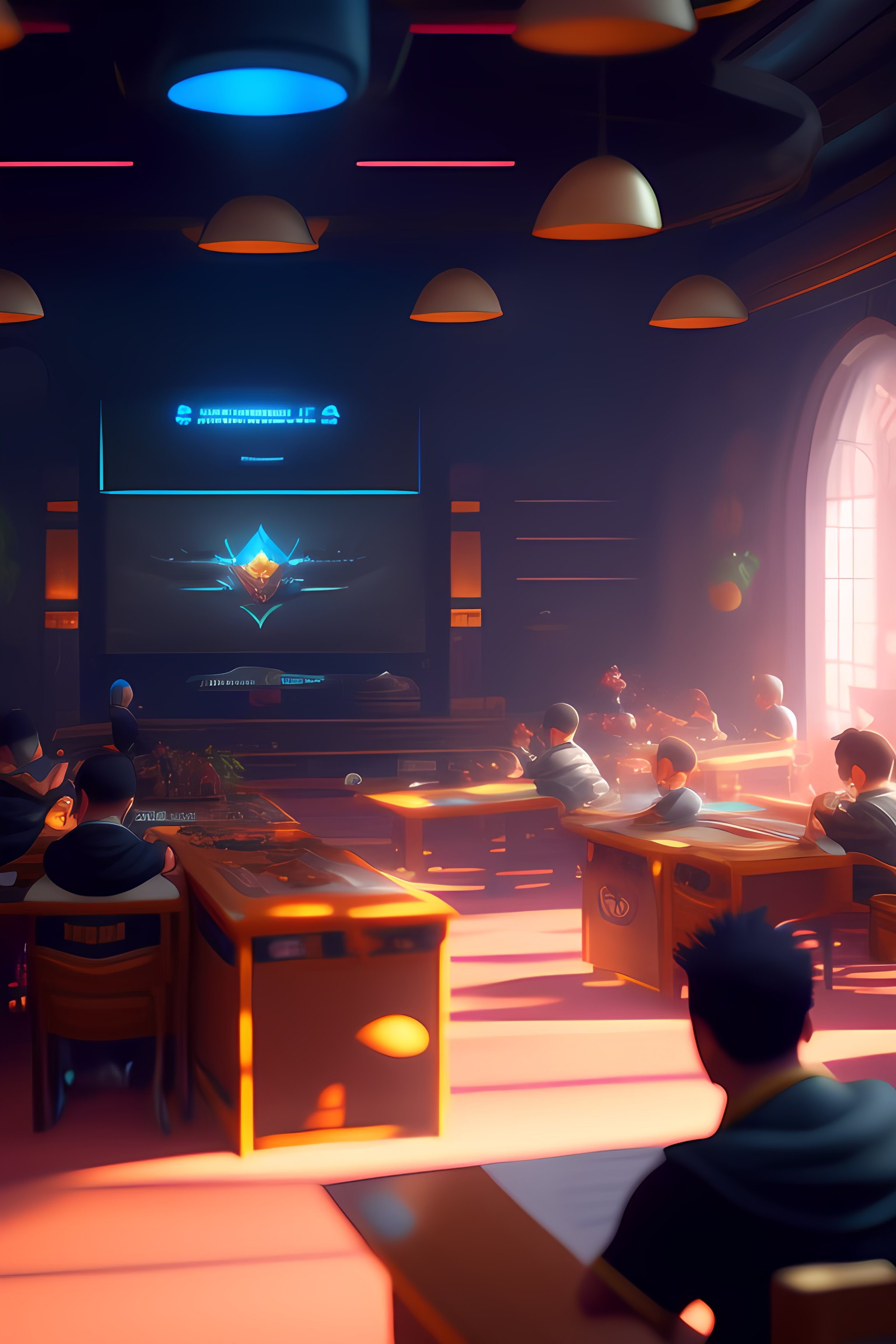 Lexica - Classroom concept art, battle status, hyper detailed, digital ...