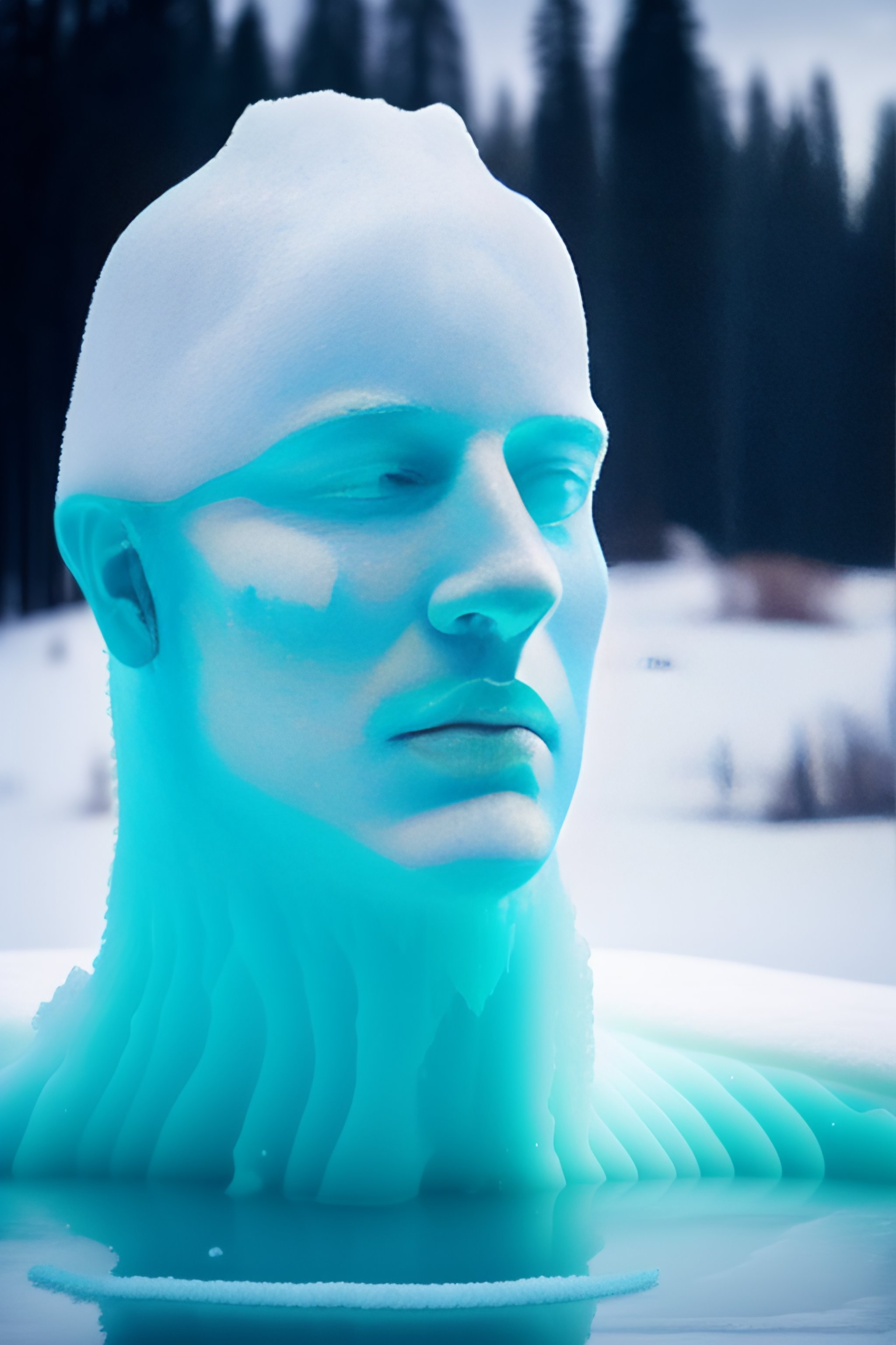 Lexica - Melting man made of ice