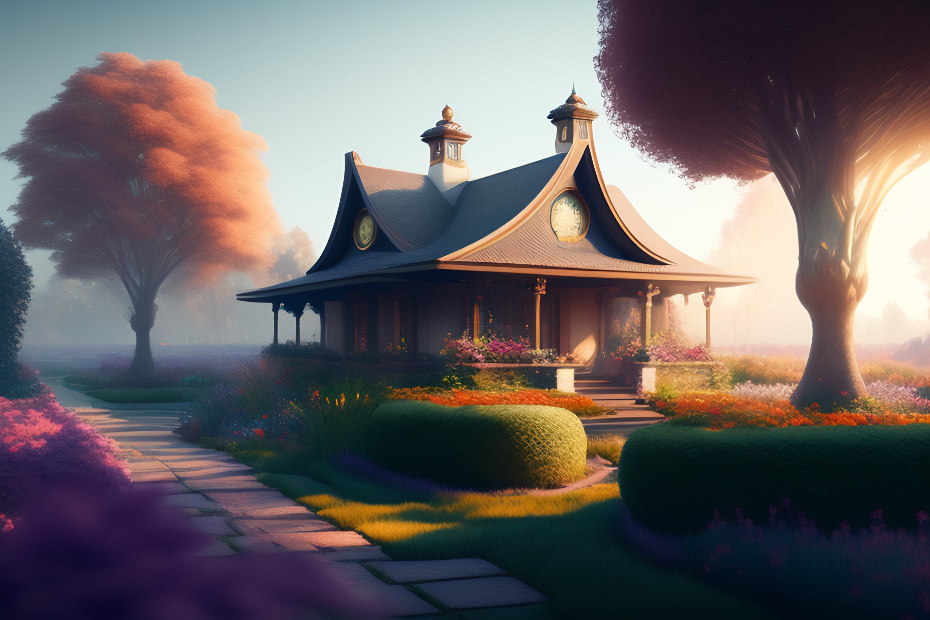 Lexica - Beautiful gardens, cgi, trending on artstation, hyper ...