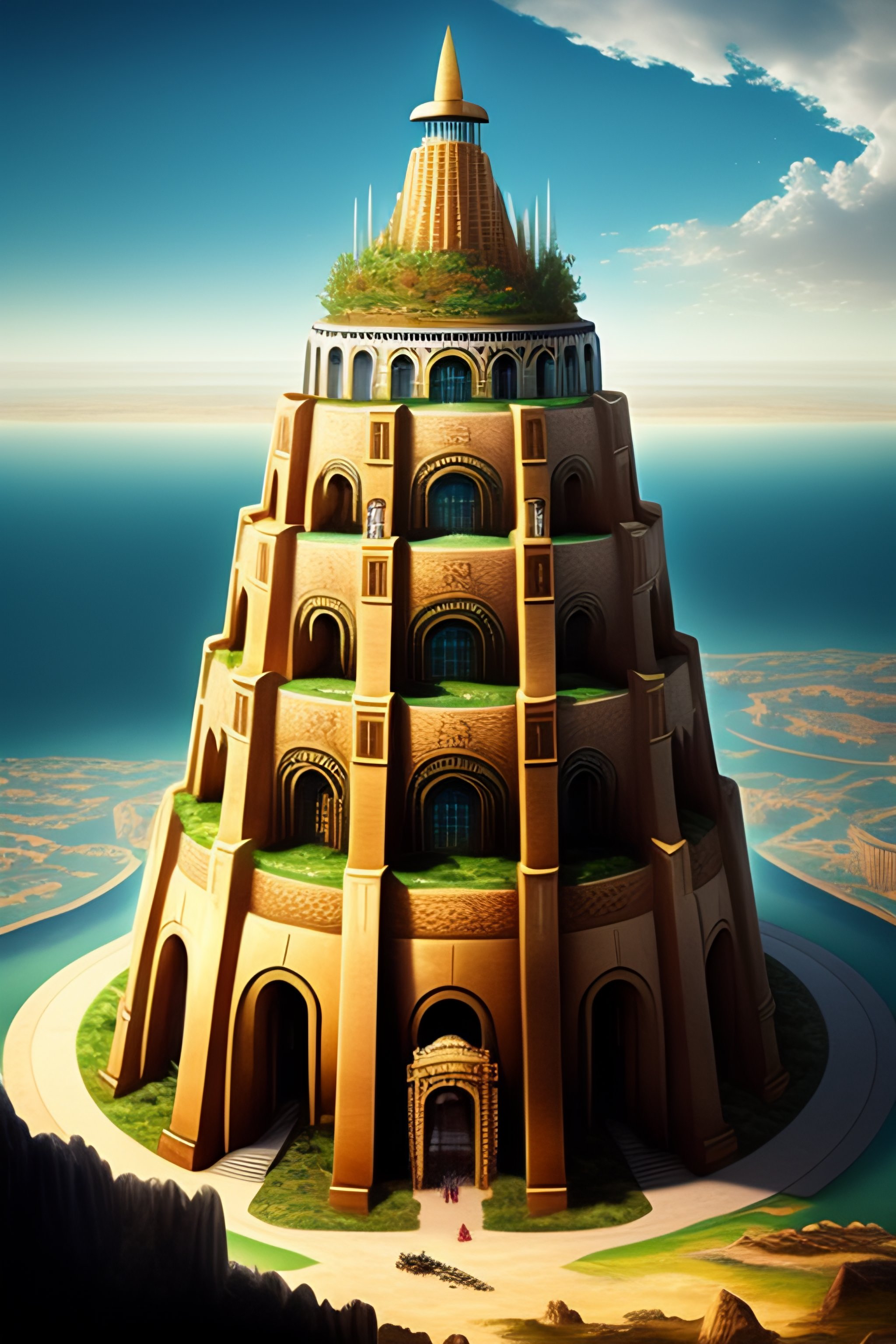 Lexica - Tower of babel in Atlantis big circular huge civilization lost ...