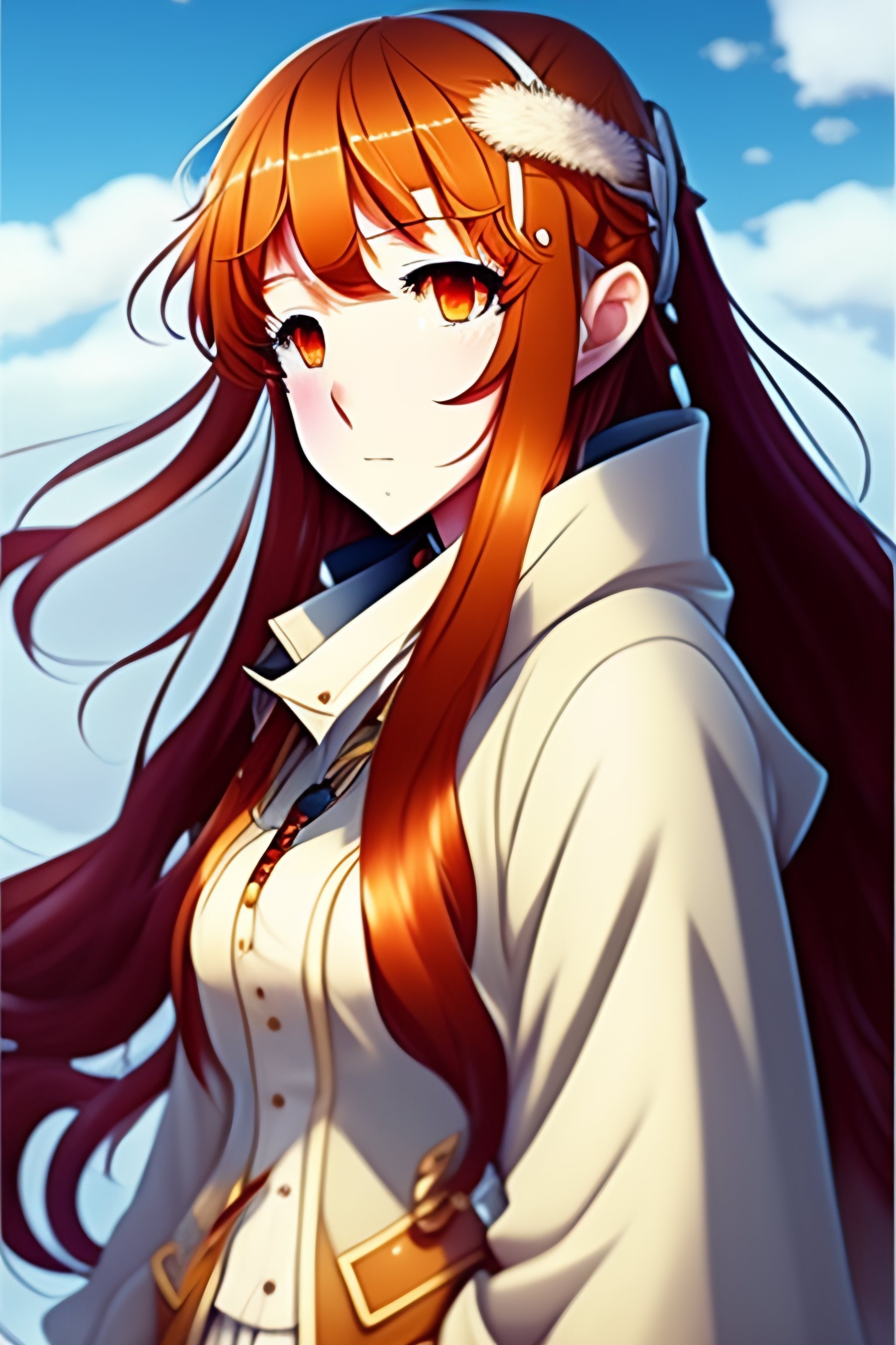 Lexica - Anime art, ambiguous gender, very long hair, winter clothe ...