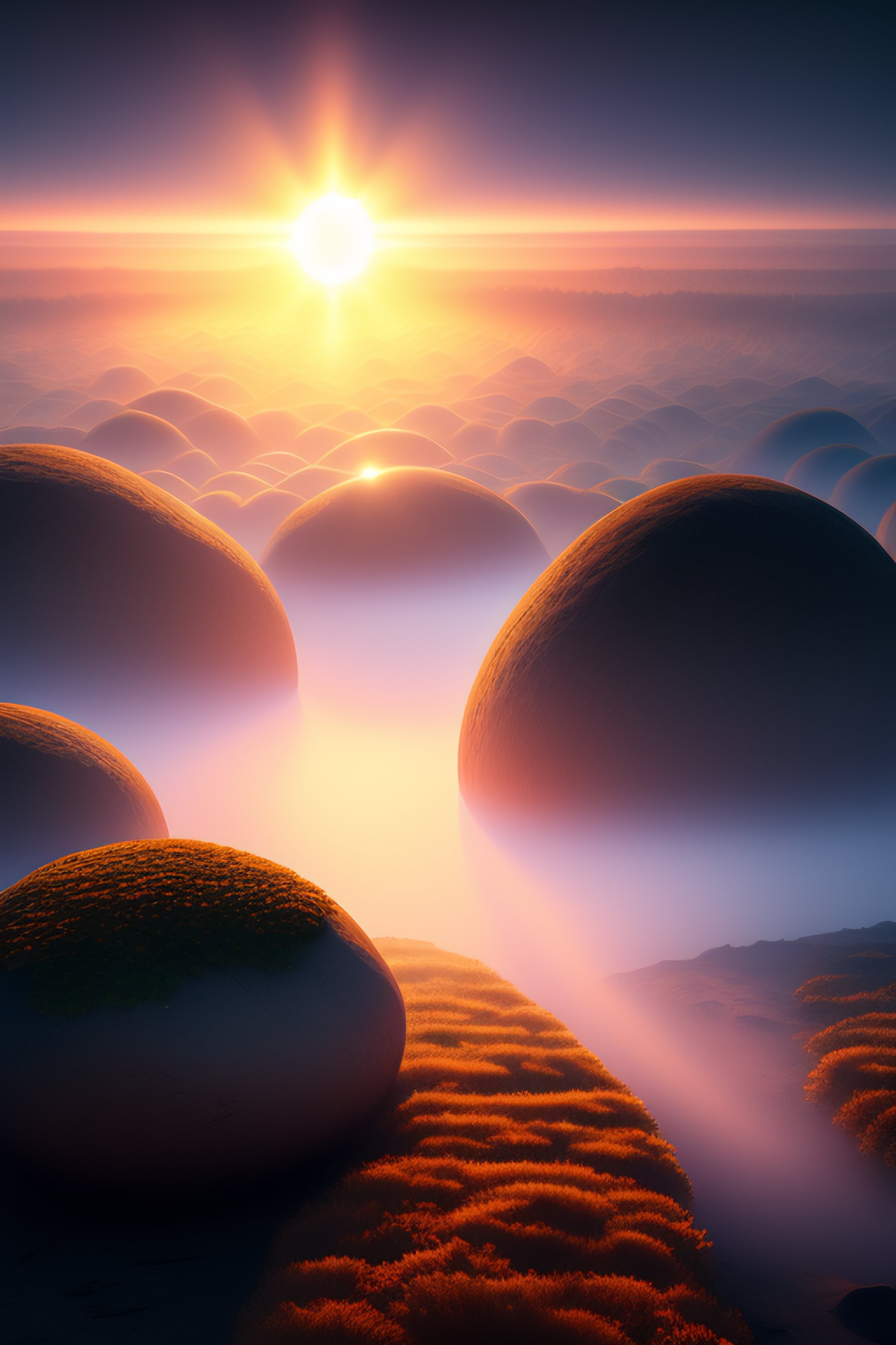 Lexica - Experience the awe-inspiring sight of an enormous sun ...