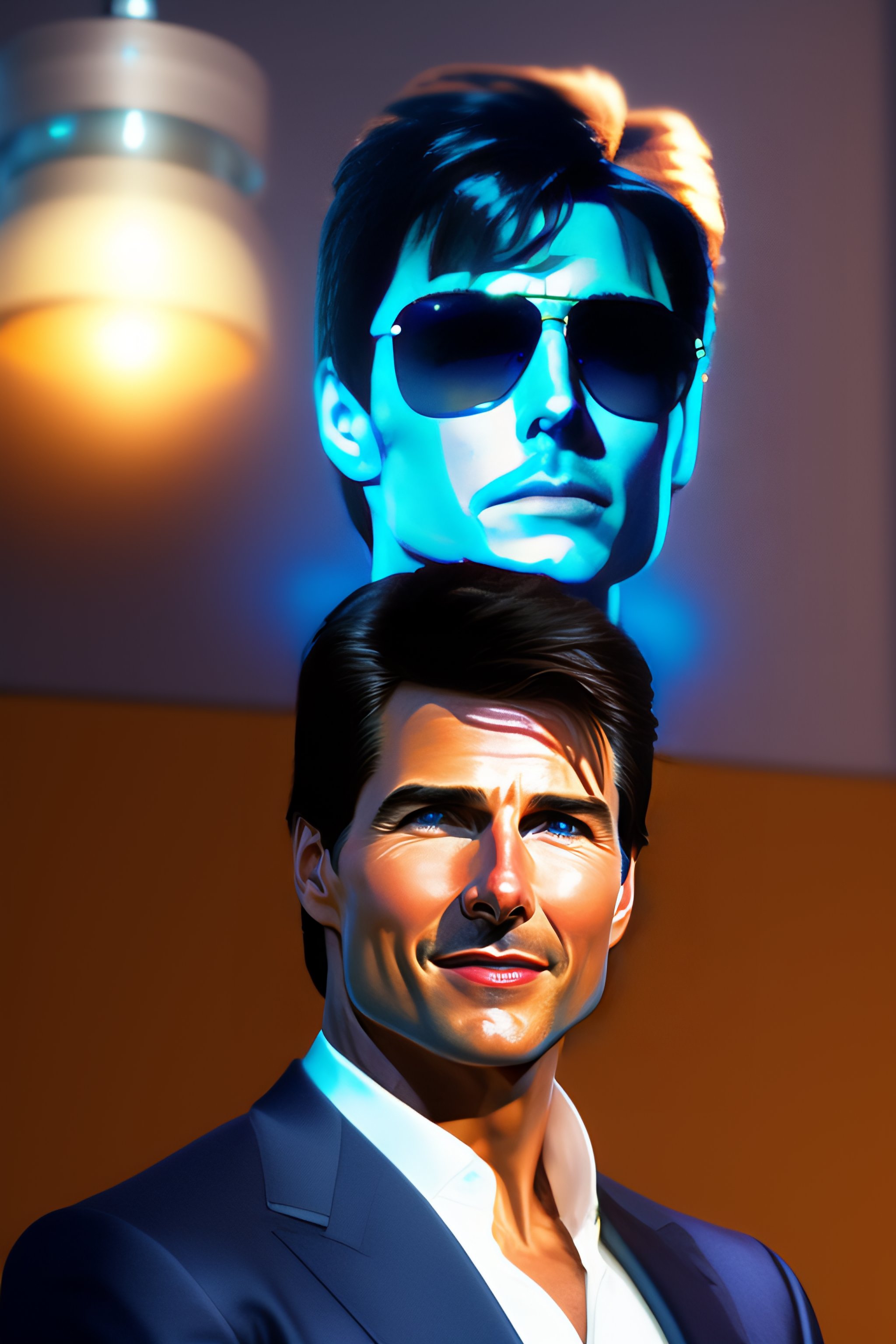 Lexica - Tom cruise cosplaying as Gendo Ikari, wearing round frame ...
