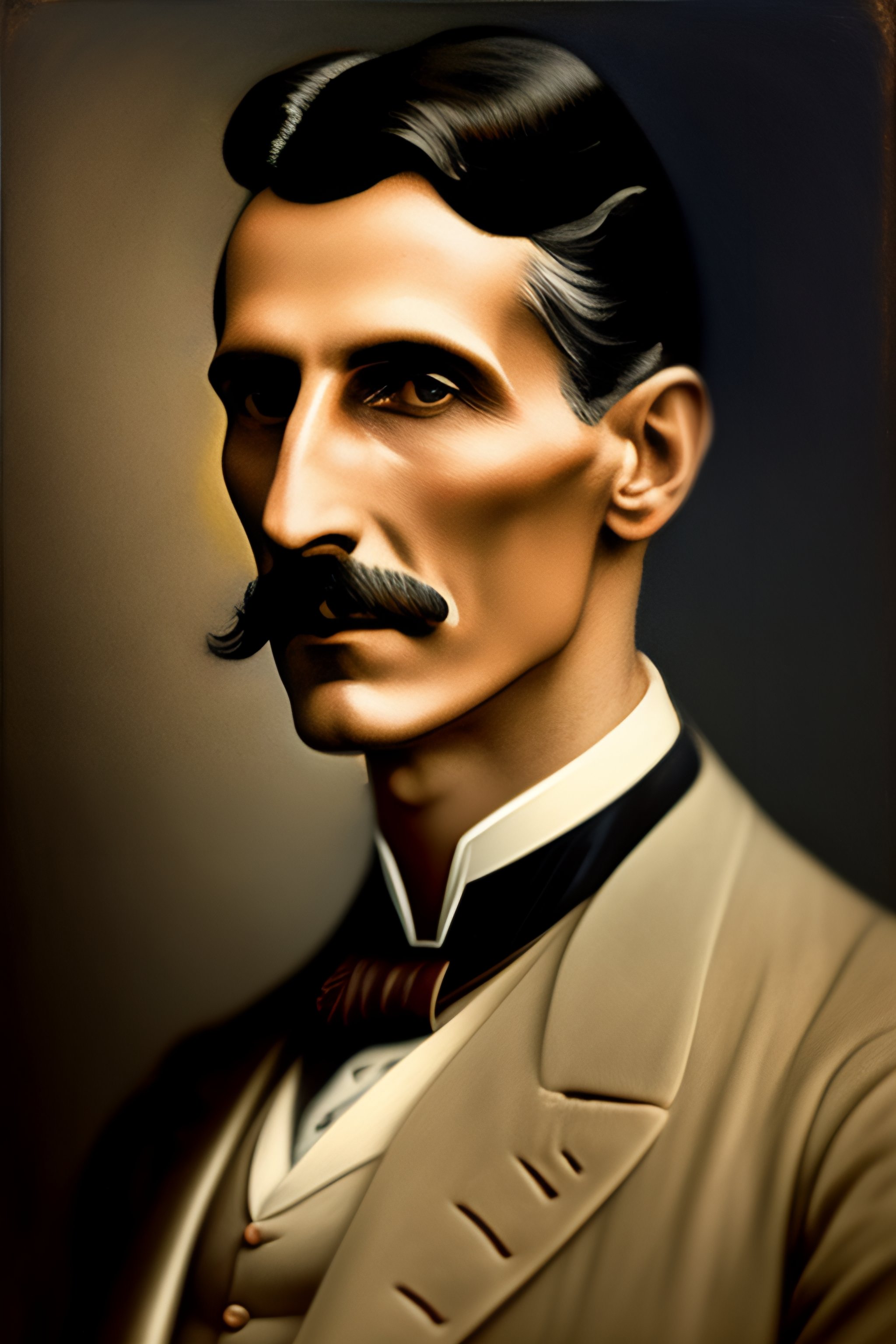 Lexica - Nikola tesla as realistic portrait,