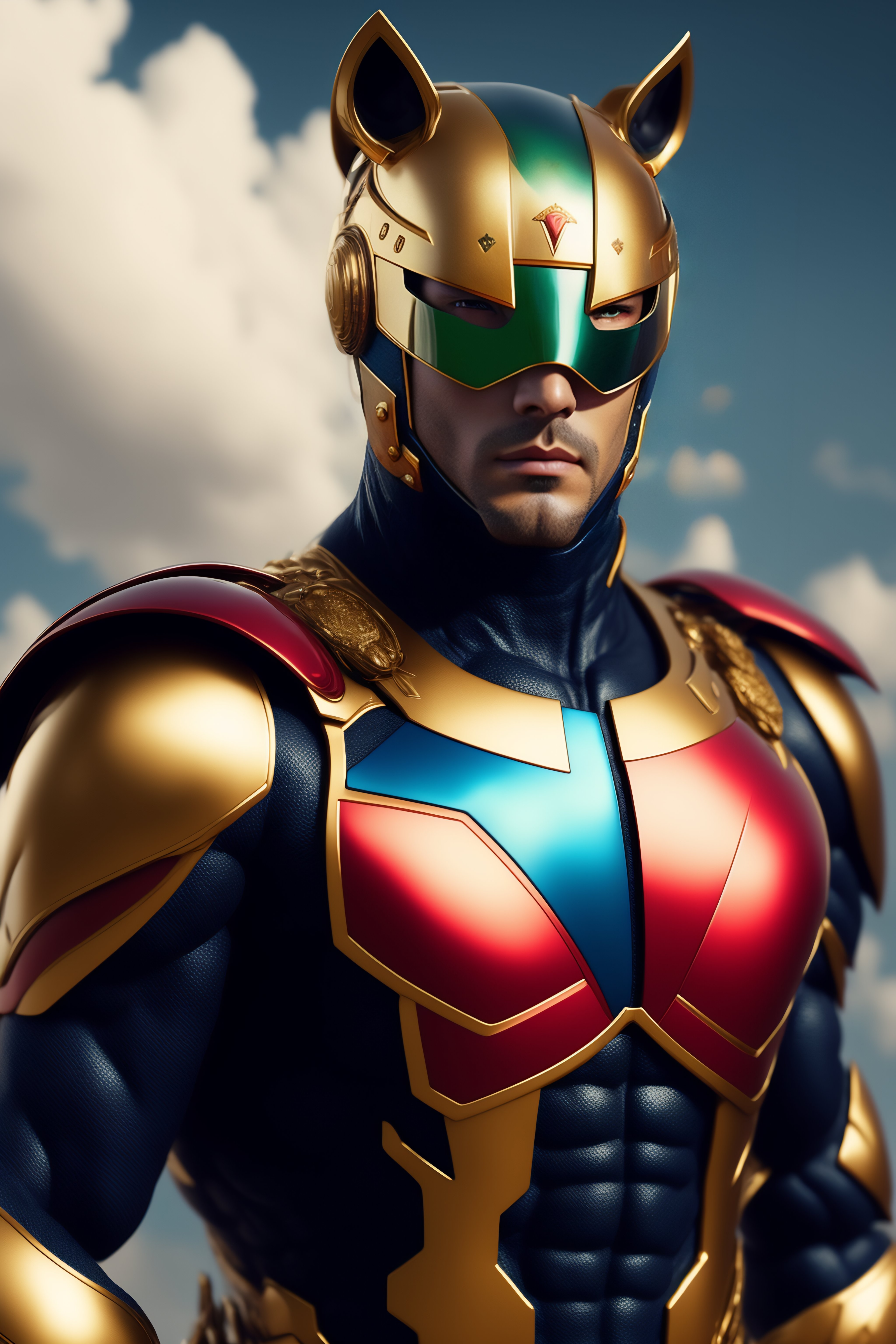 Lexica - A realistic painting depicting the Kamen Rider man bear ...