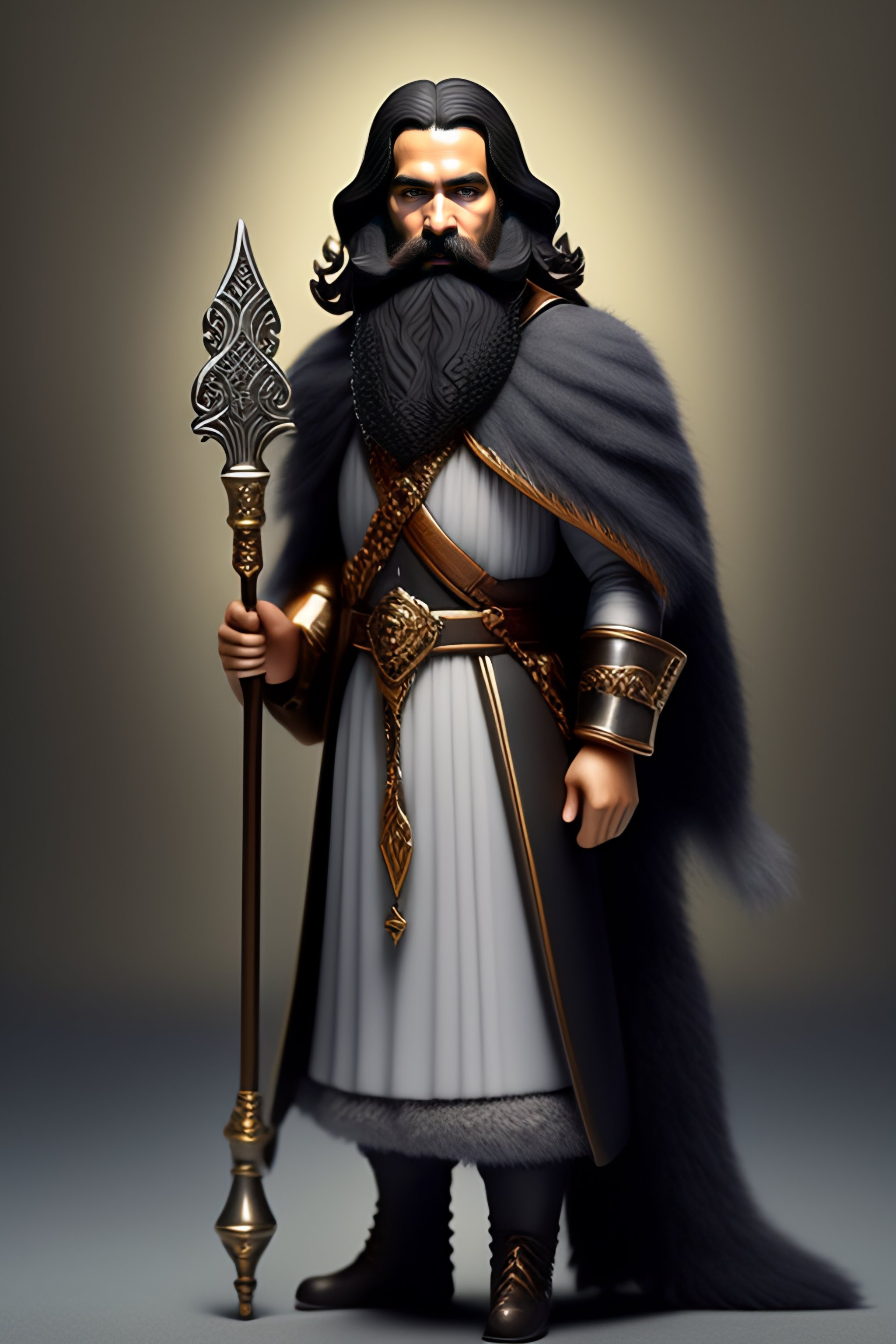 Lexica - A gray-colored dark lord with long beard and very small hands ...