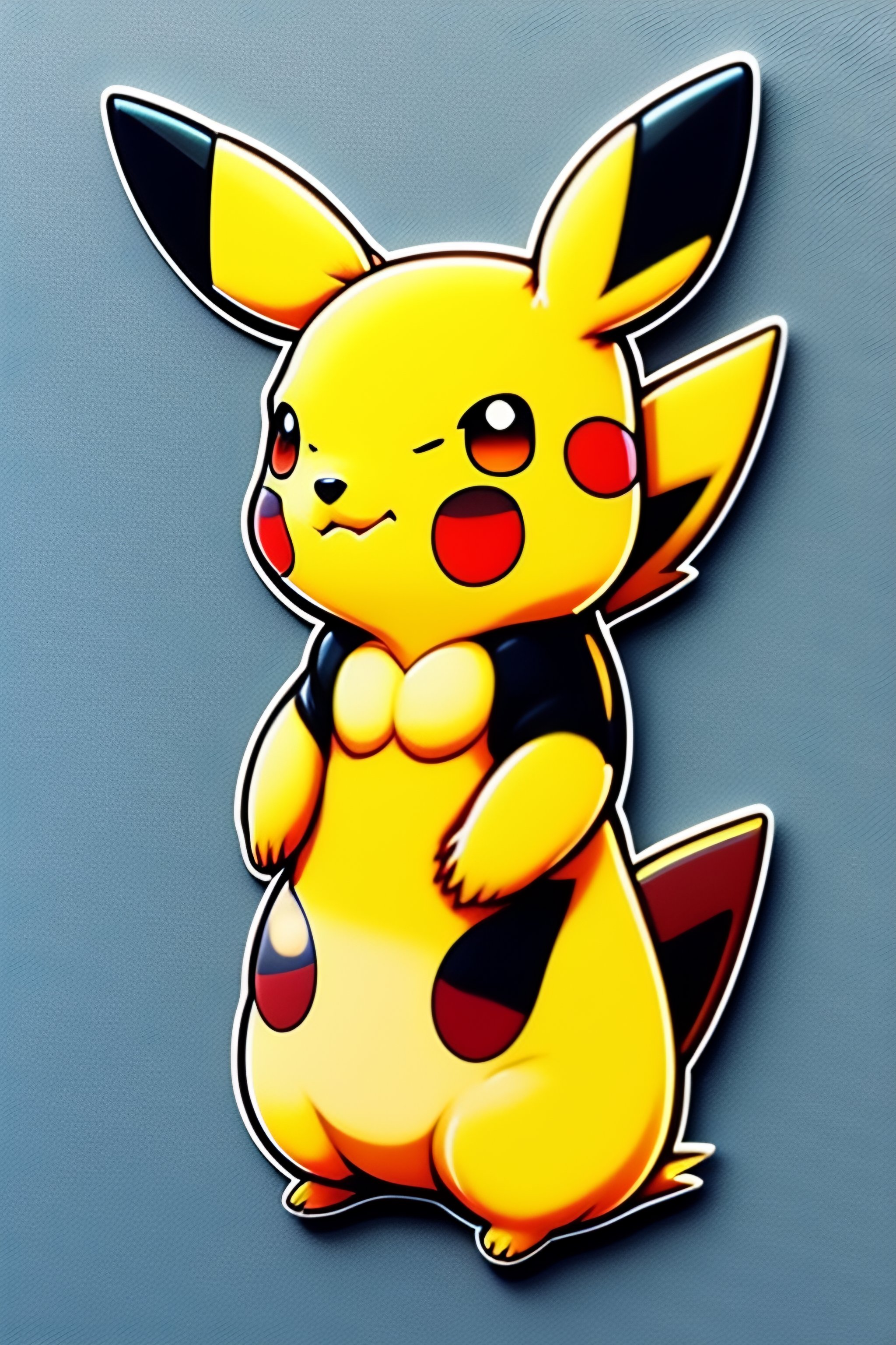 Lexica - Cute 2D pikachu anime Style Stickers